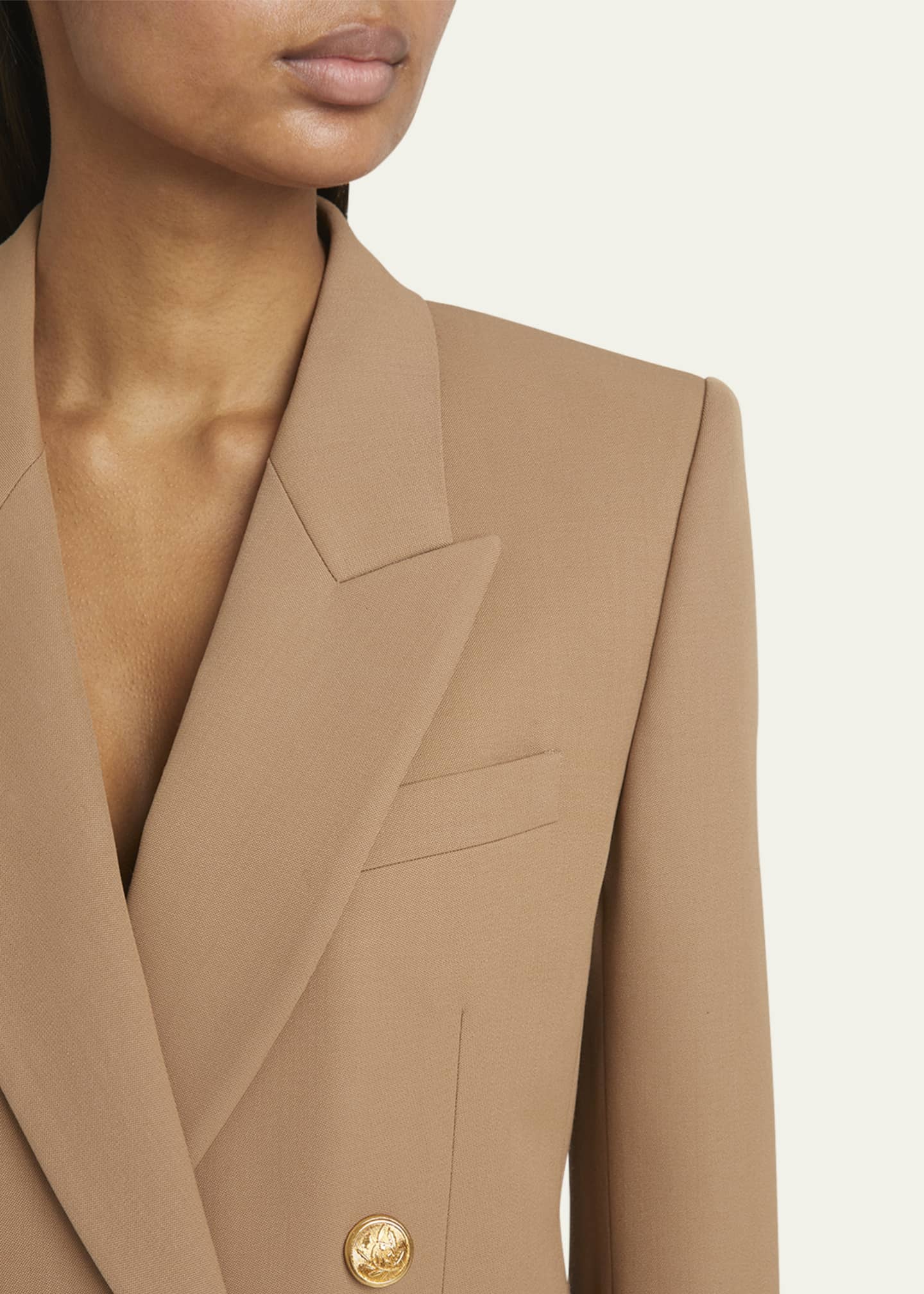 Chloe Grain De Poudre Wool Blazer Jacket - Bergdorf Goodman