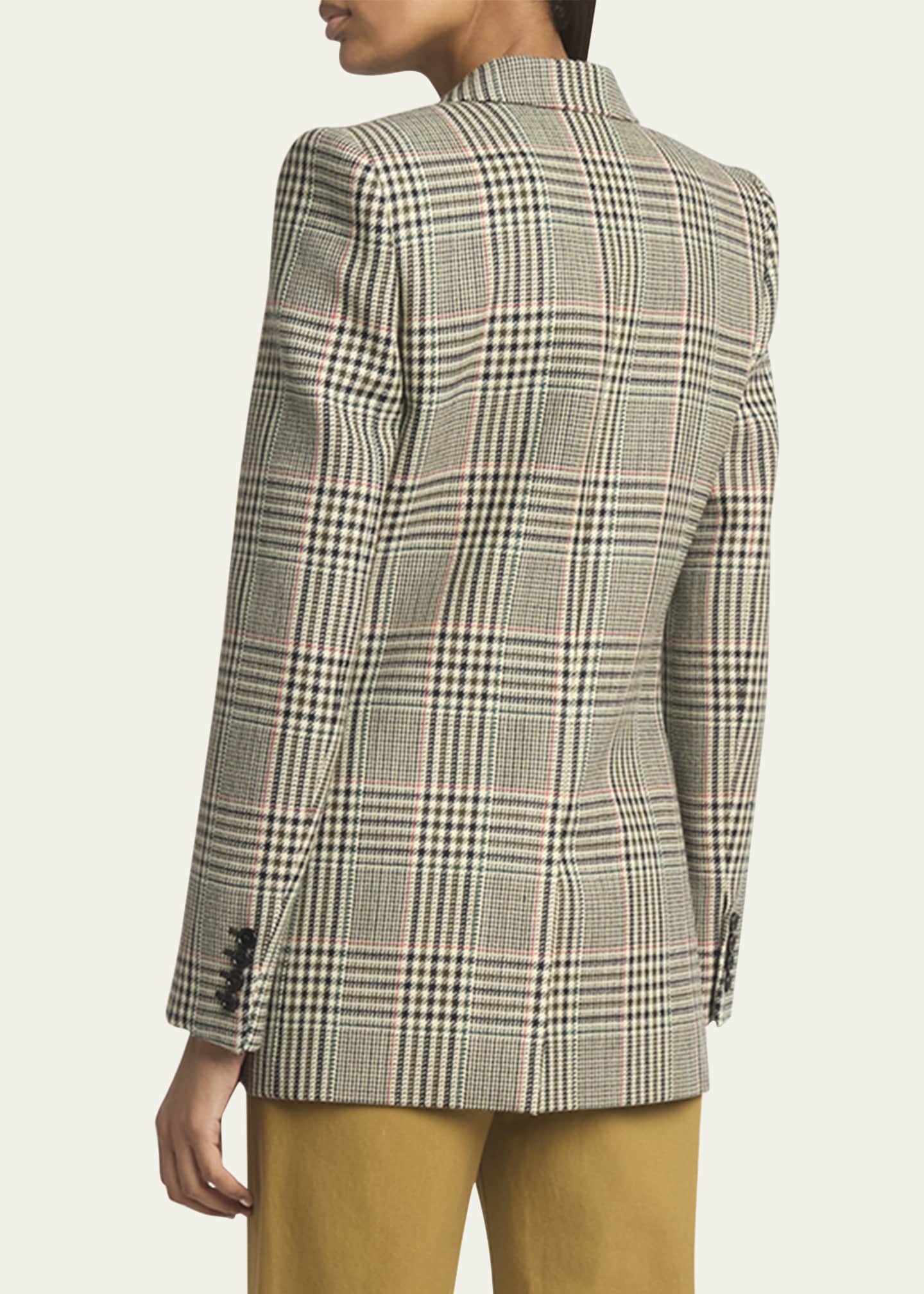 Chloe Prince Of Wales Wool Double-Breasted Blazer - Bergdorf Goodman