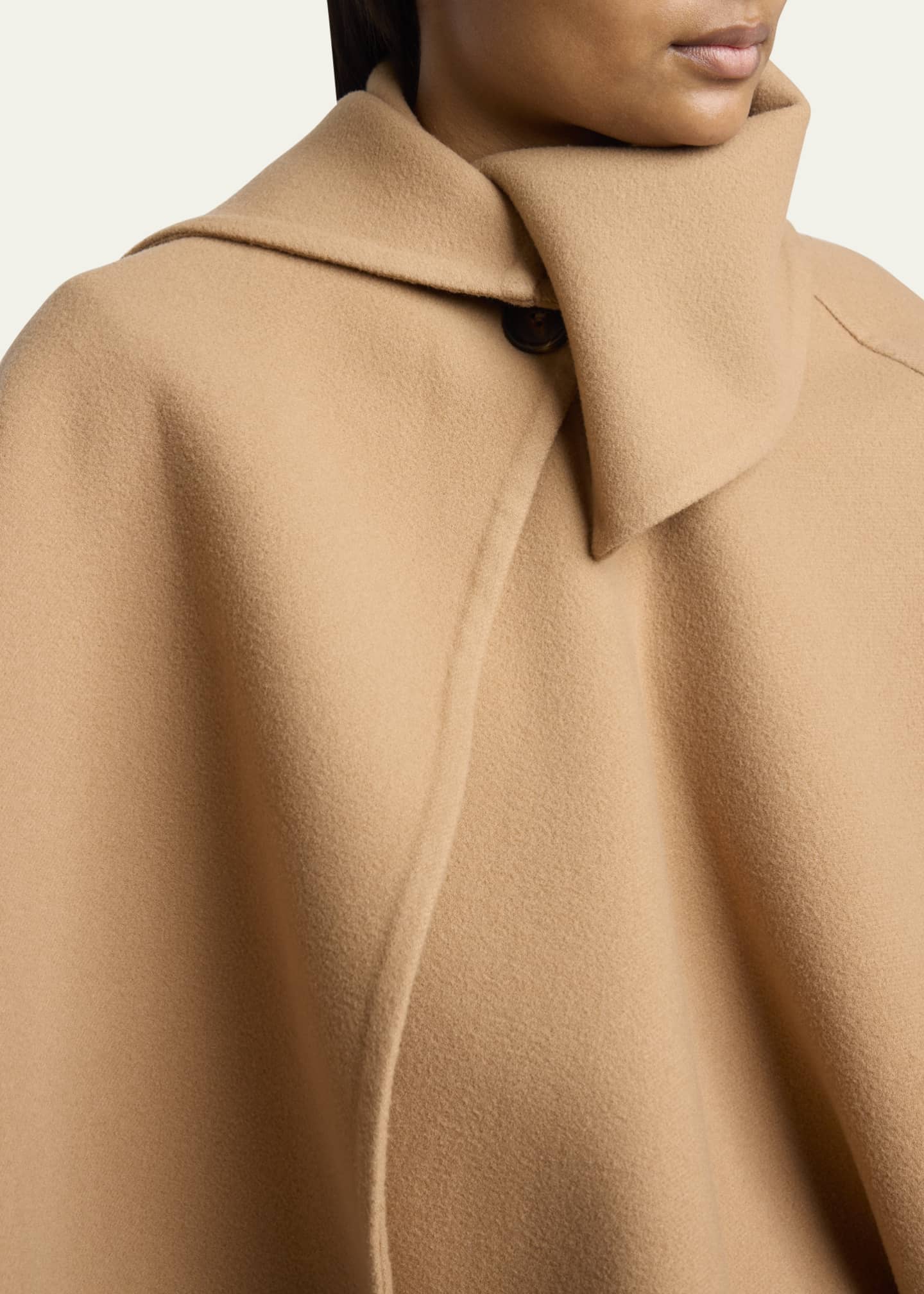 Chloe Cape Overlay Double-Face Wool Cashmere Coat - Bergdorf Goodman