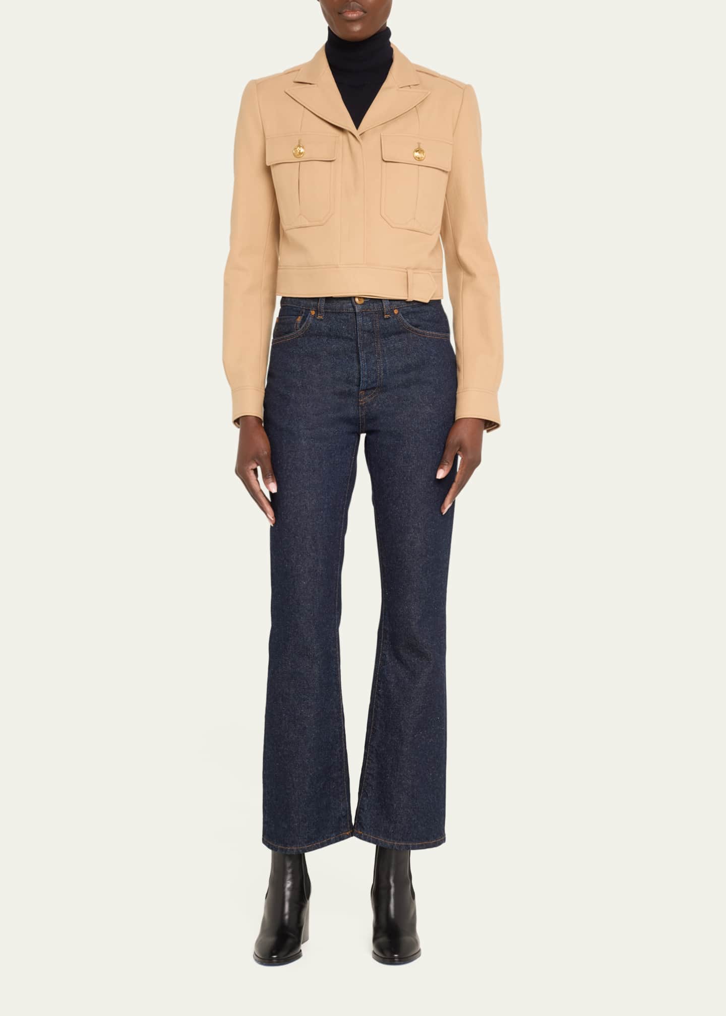 Chloe Crop Cotton Drill Jacket - Bergdorf Goodman