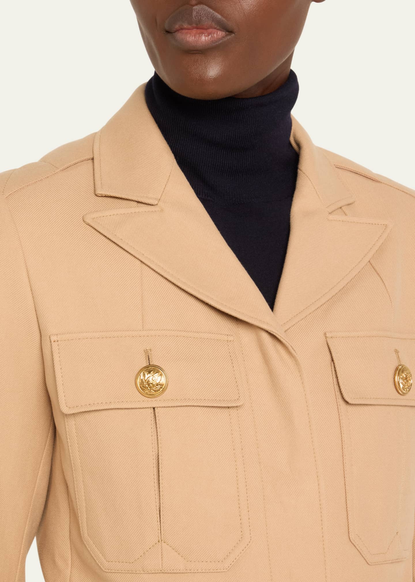 Chloe Crop Cotton Drill Jacket - Bergdorf Goodman