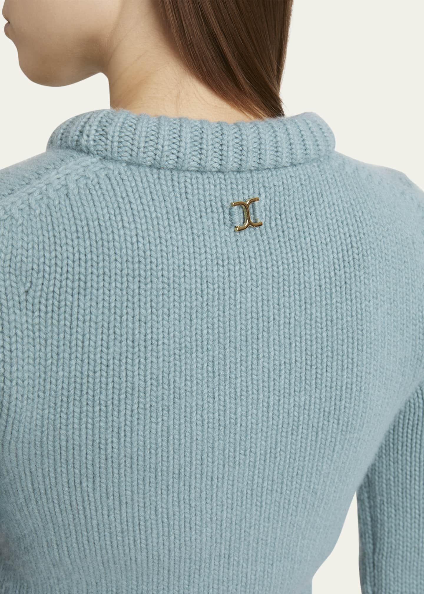 Chloe Roll Neck Cropped Cashmere Sweater - Bergdorf Goodman