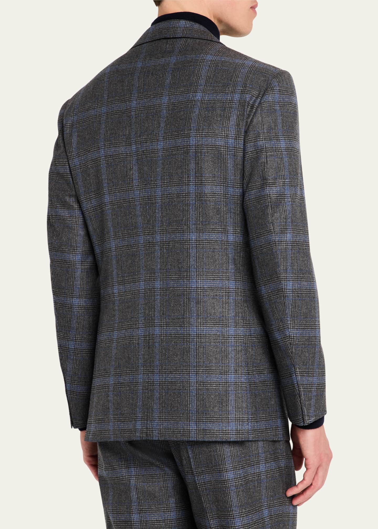 Cesare Attolini Men's Wool-Cashmere Plaid Suit - Bergdorf Goodman