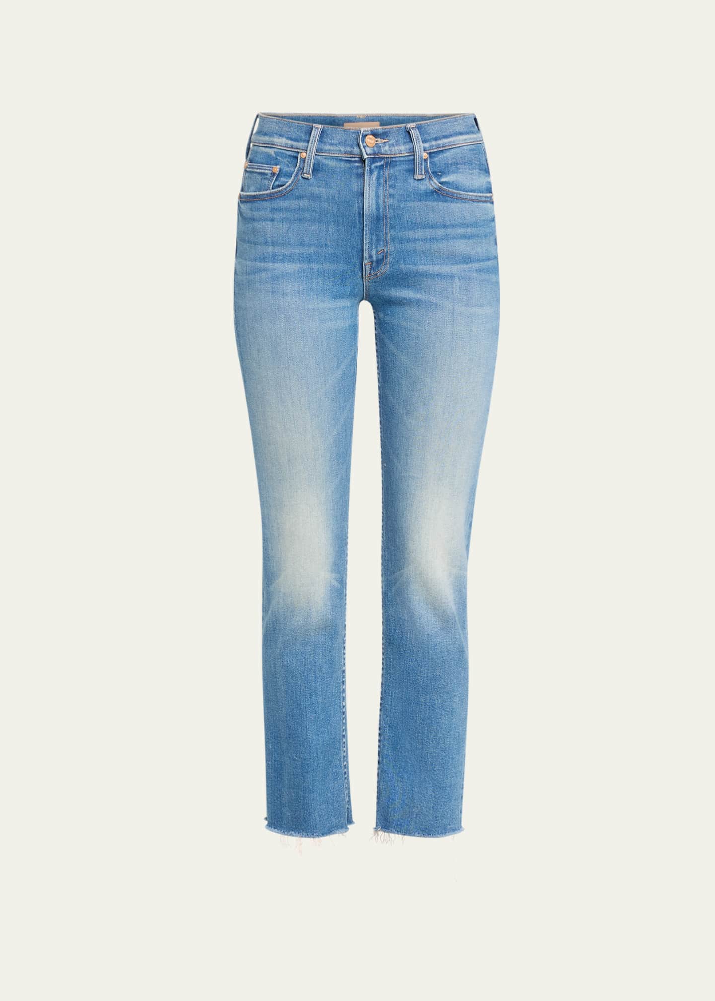 MOTHER The Mid-Rise Rider Flood Fray Jeans - Bergdorf Goodman