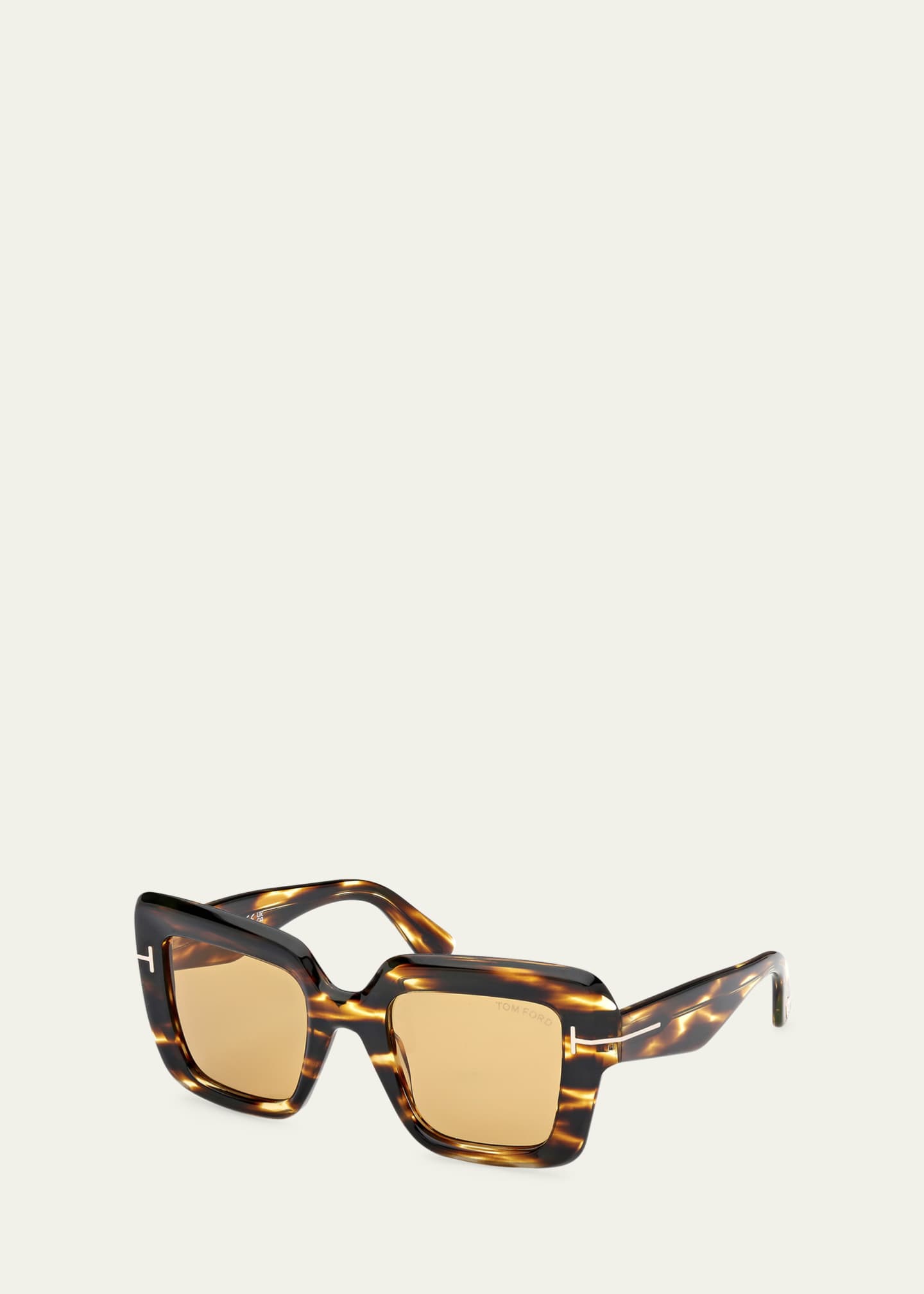TOM FORD Esme Patterned Acetate Square Sunglasses - Bergdorf Goodman
