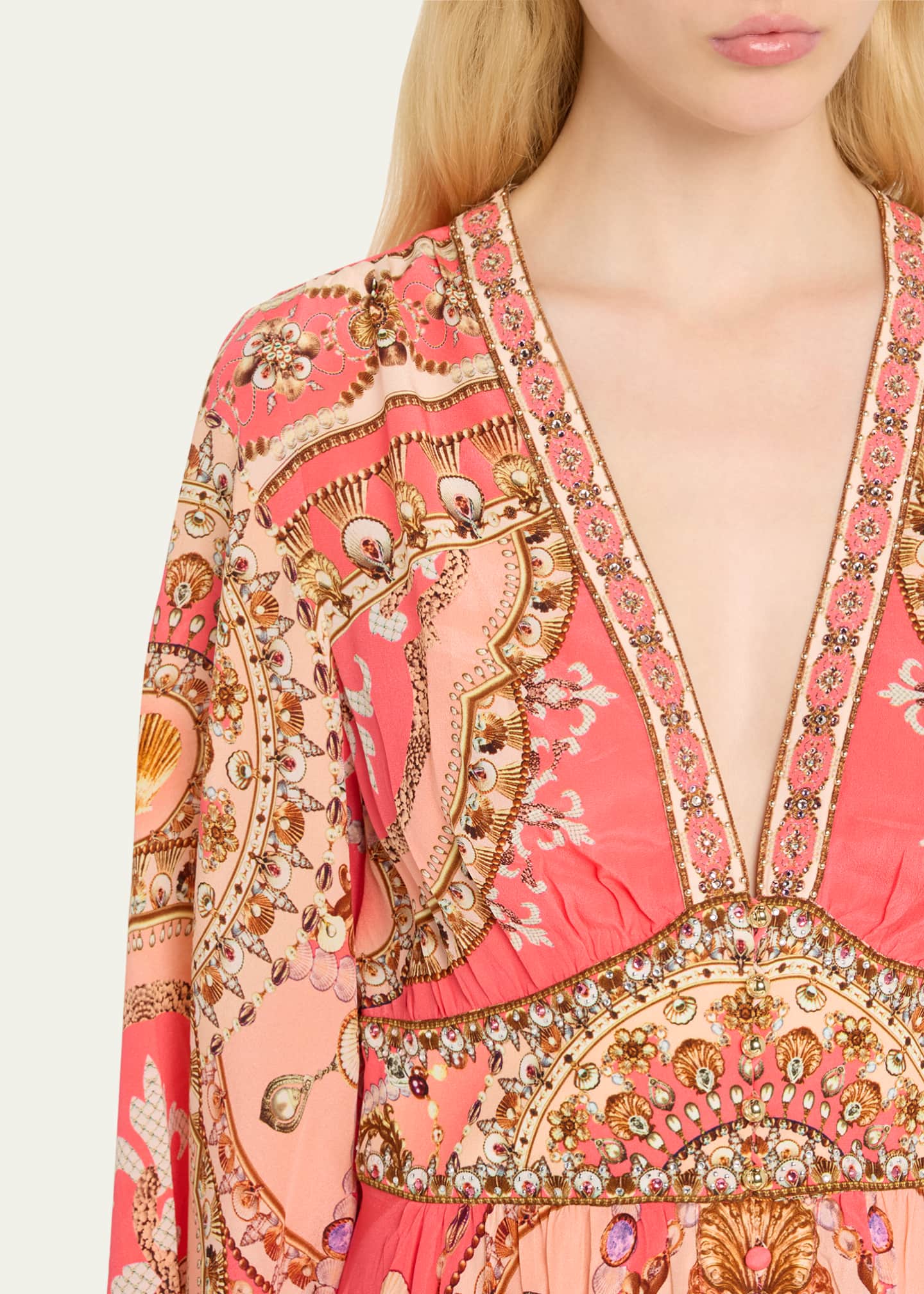 Camilla Shell Games Kimono-Sleeve Maxi Dress Coverup - Bergdorf Goodman