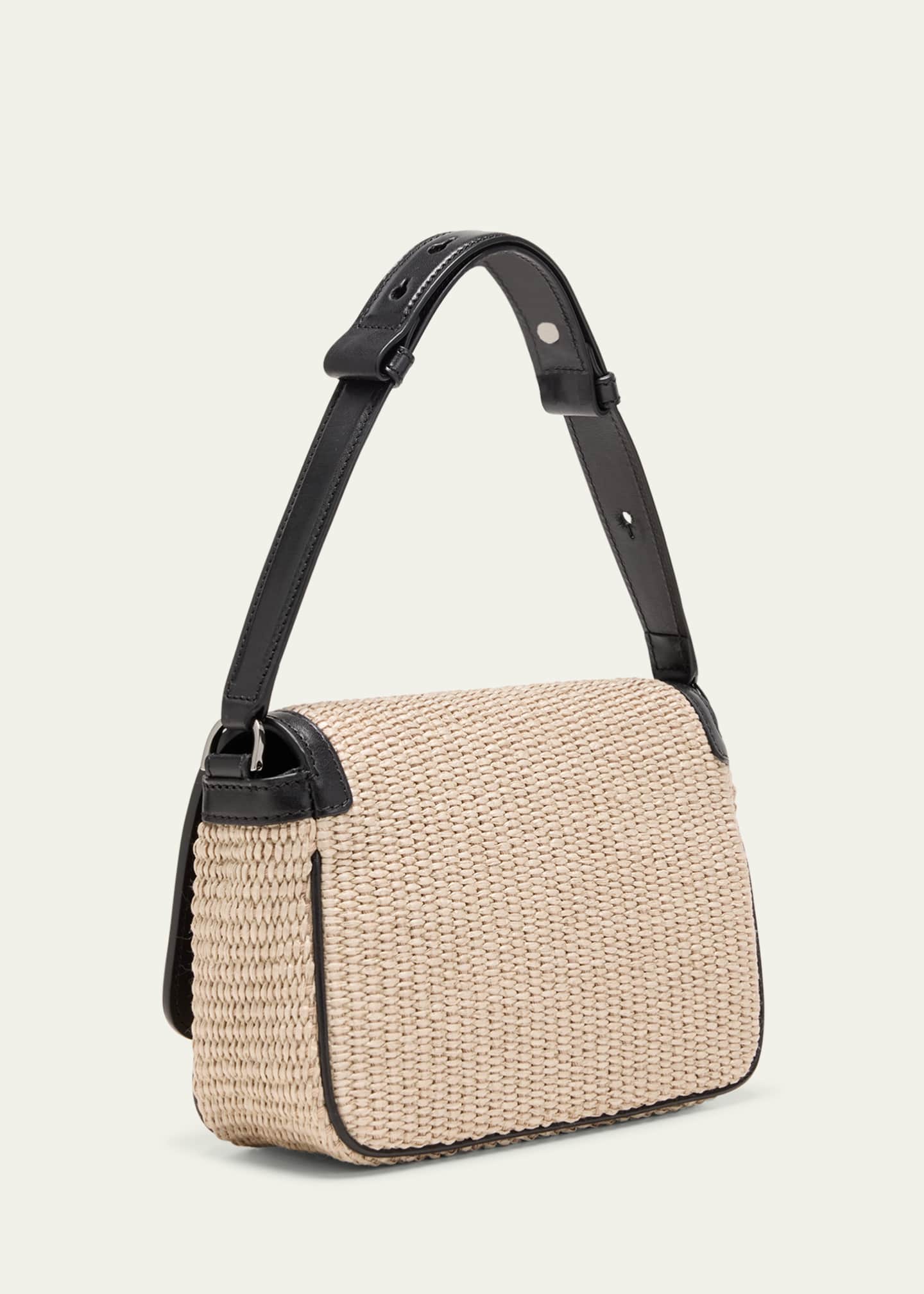 Versace Men's Embroidered Raffia Mini Crossbody Bag - Bergdorf Goodman