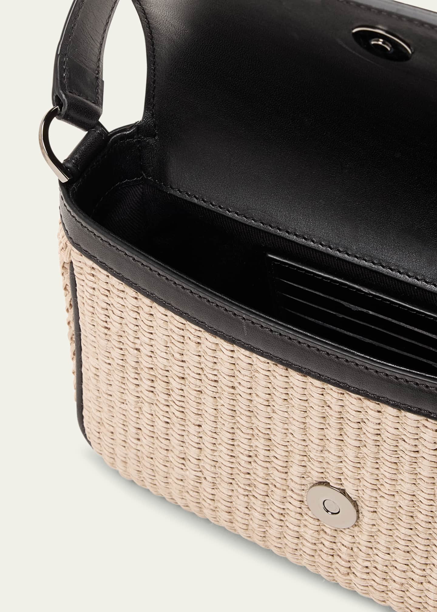 Versace Men's Embroidered Raffia Mini Crossbody Bag - Bergdorf Goodman