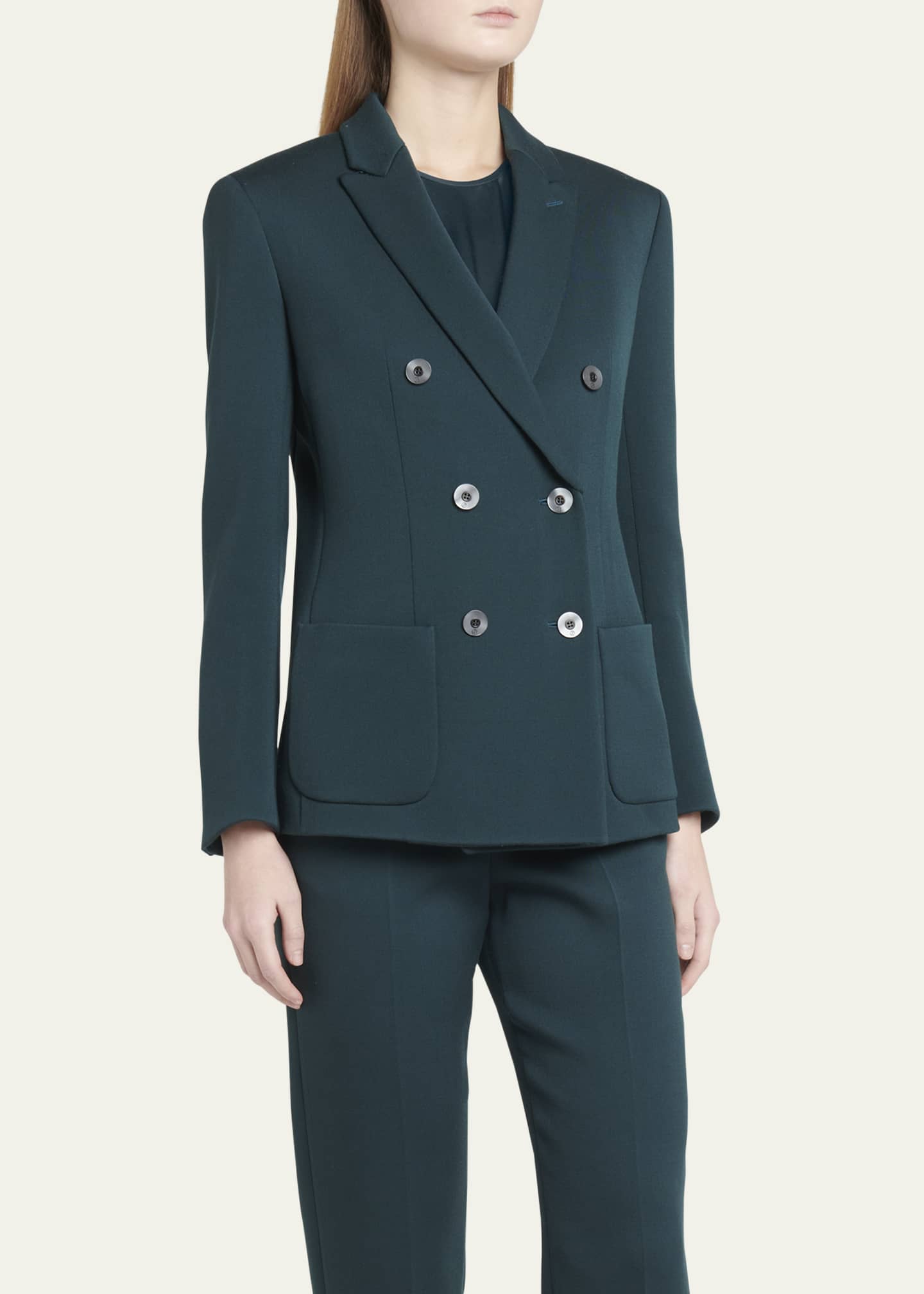 Giorgio Armani Double-Breasted Stretch Wool Blazer Jacket - Bergdorf ...