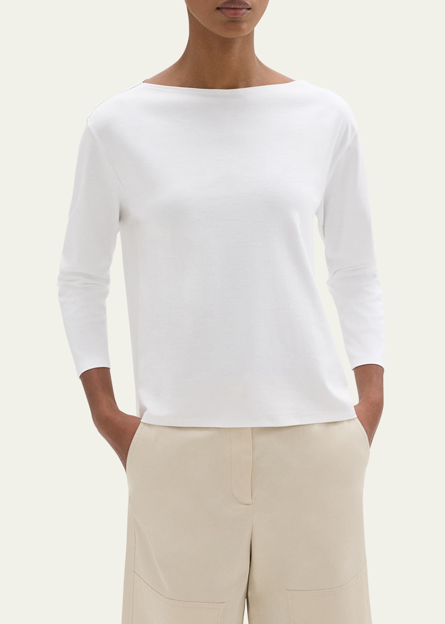 Theory Clinton Knit Boatneck Tee - Bergdorf Goodman