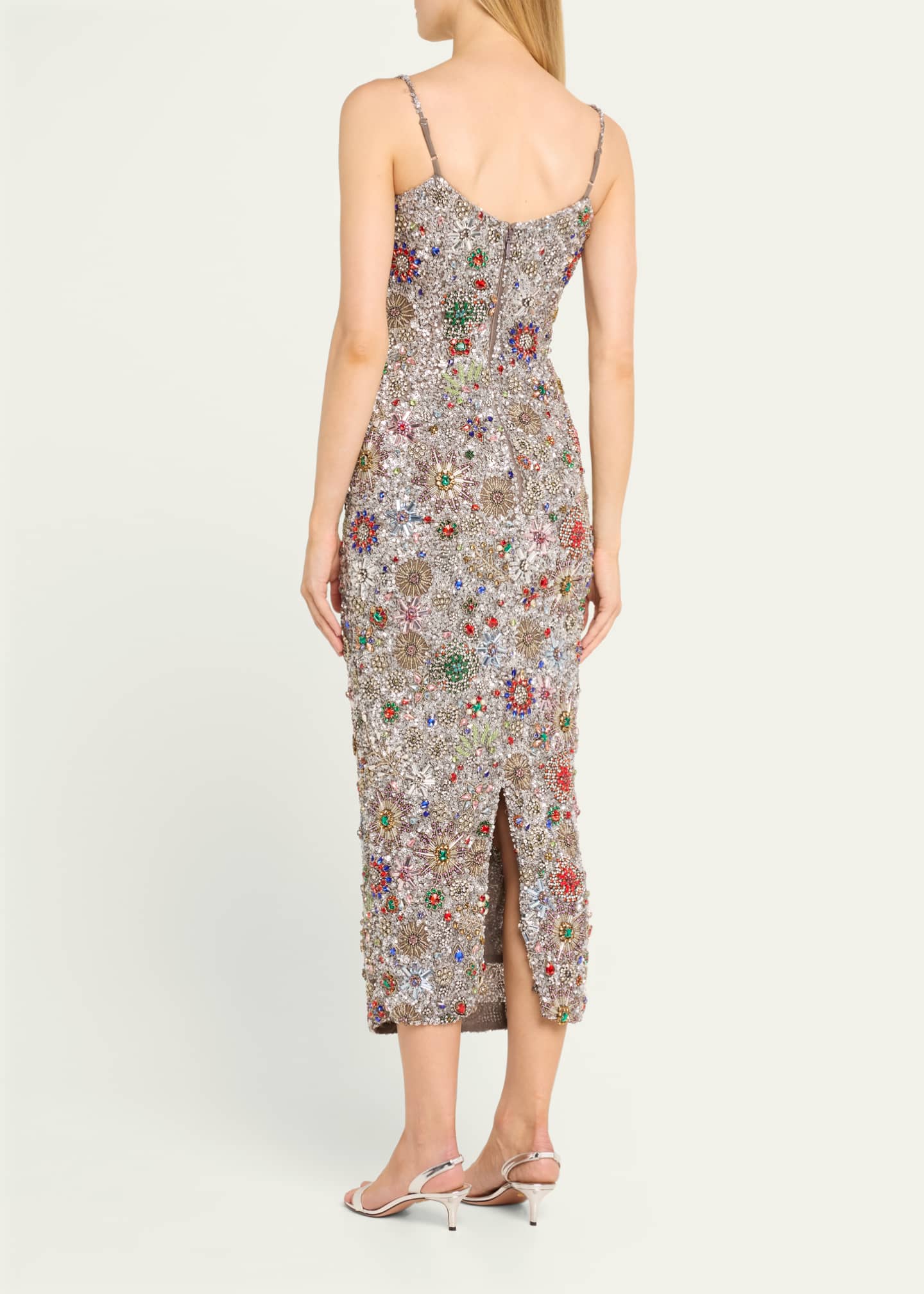 Rachel Gilbert Kori Sequined Crystal Midi Dress - Bergdorf Goodman