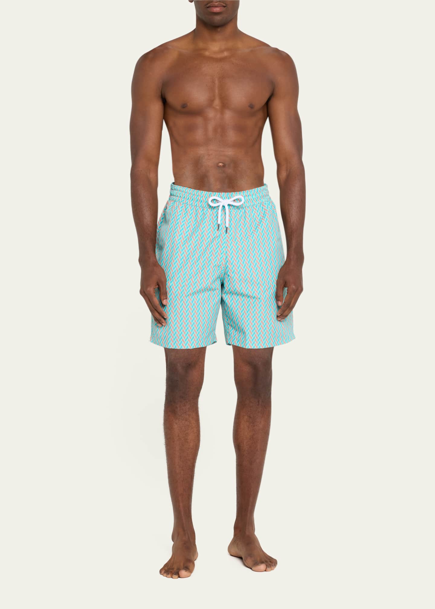 Frescobol Carioca Men's Copacabana Herringbone Swim Shorts - Bergdorf ...
