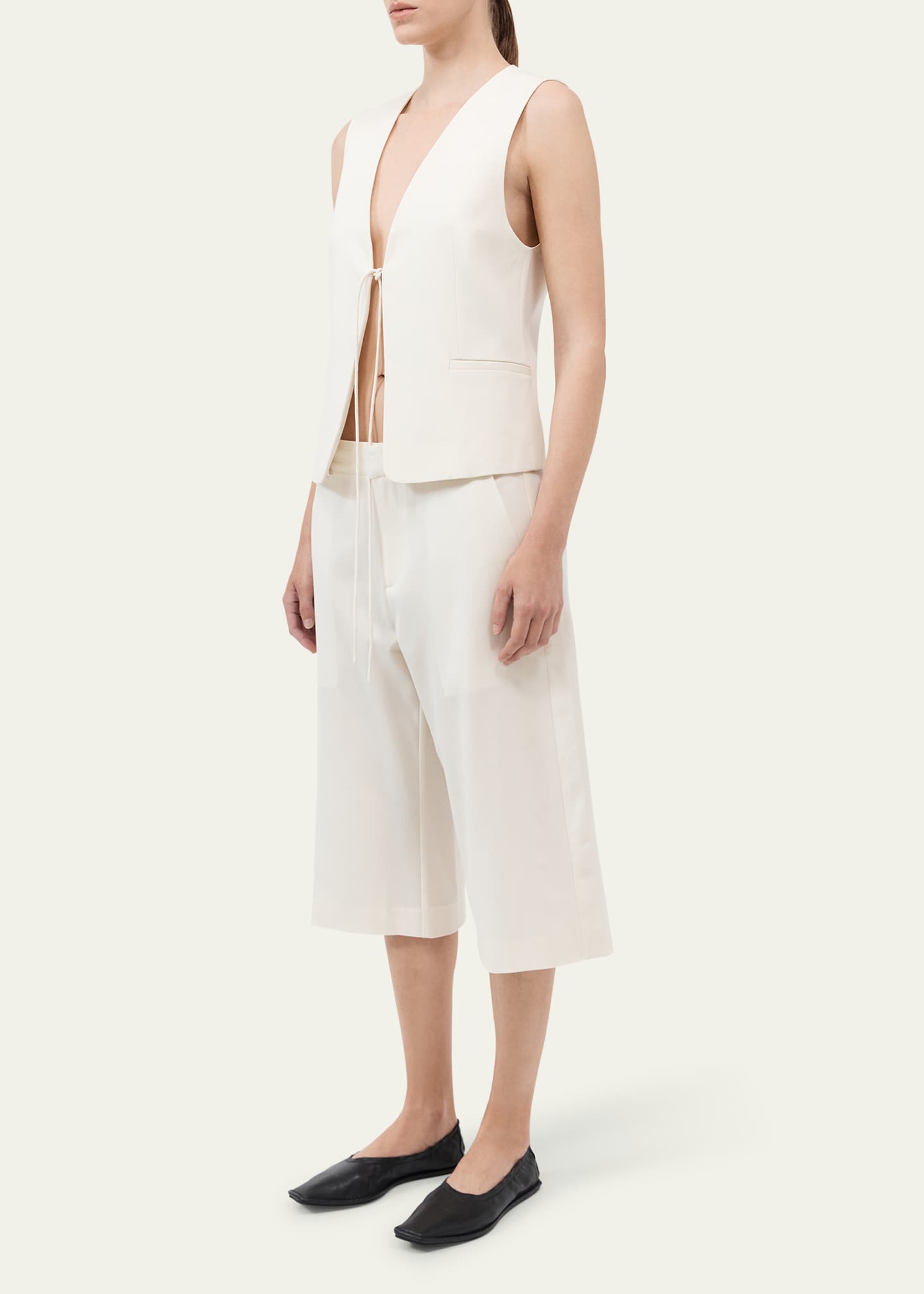 St. Agni Rouleau Tie-Front Vest - Bergdorf Goodman