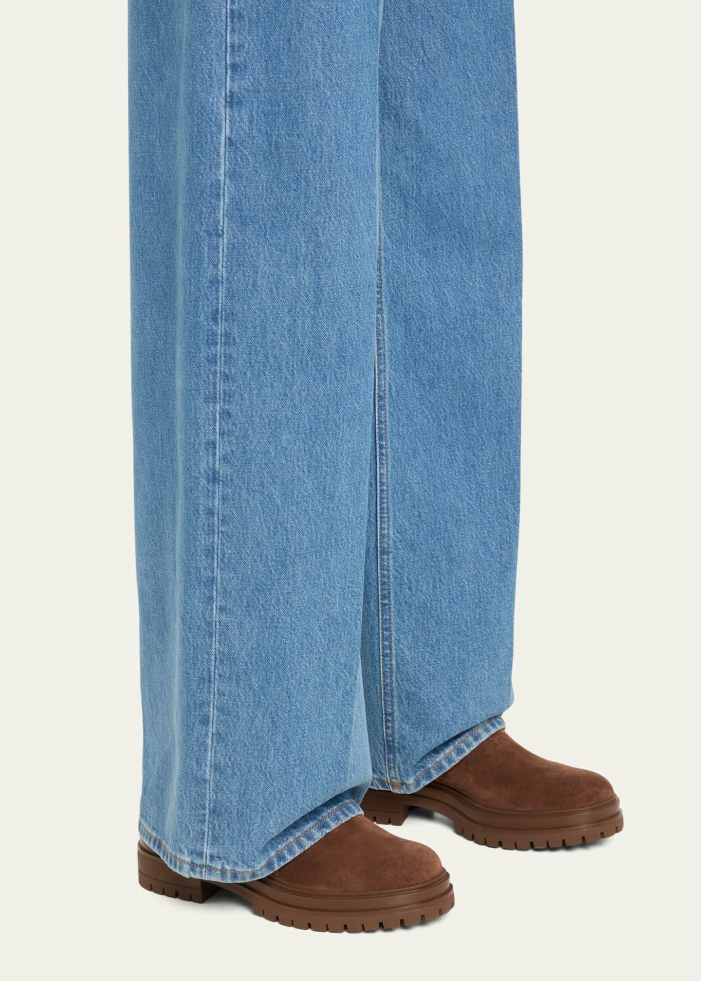 Gianvito Rossi Chester Suede Lug-Sole Chelsea Ankle Boots - Bergdorf ...