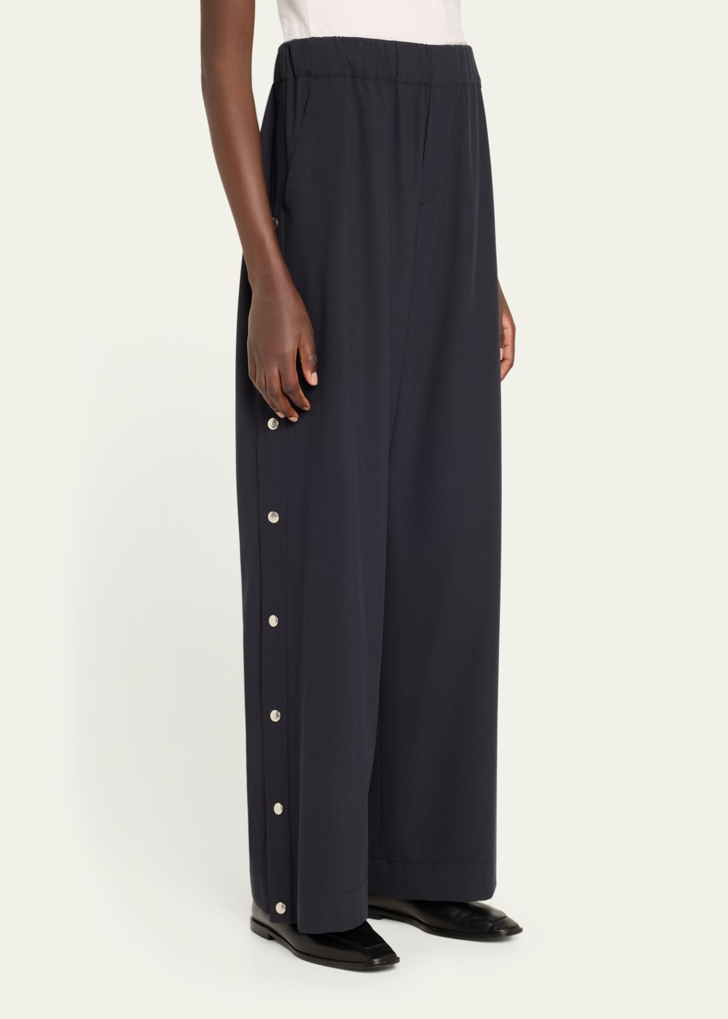 A.L.C. Jackson Straight-Leg Snap Pants - Bergdorf Goodman