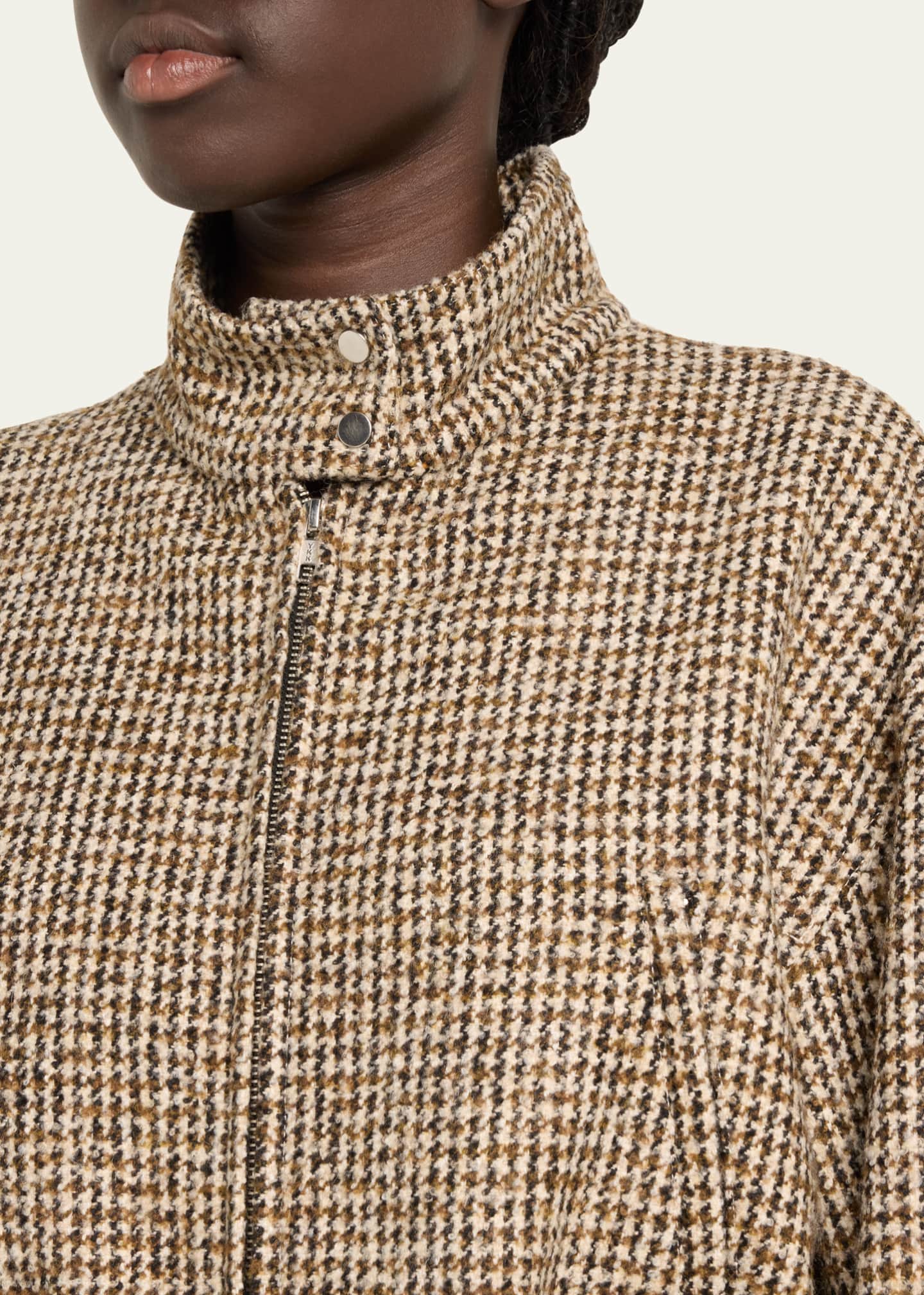 A.L.C. Harrison Stand-Collar Houndstooth Jacket - Bergdorf Goodman