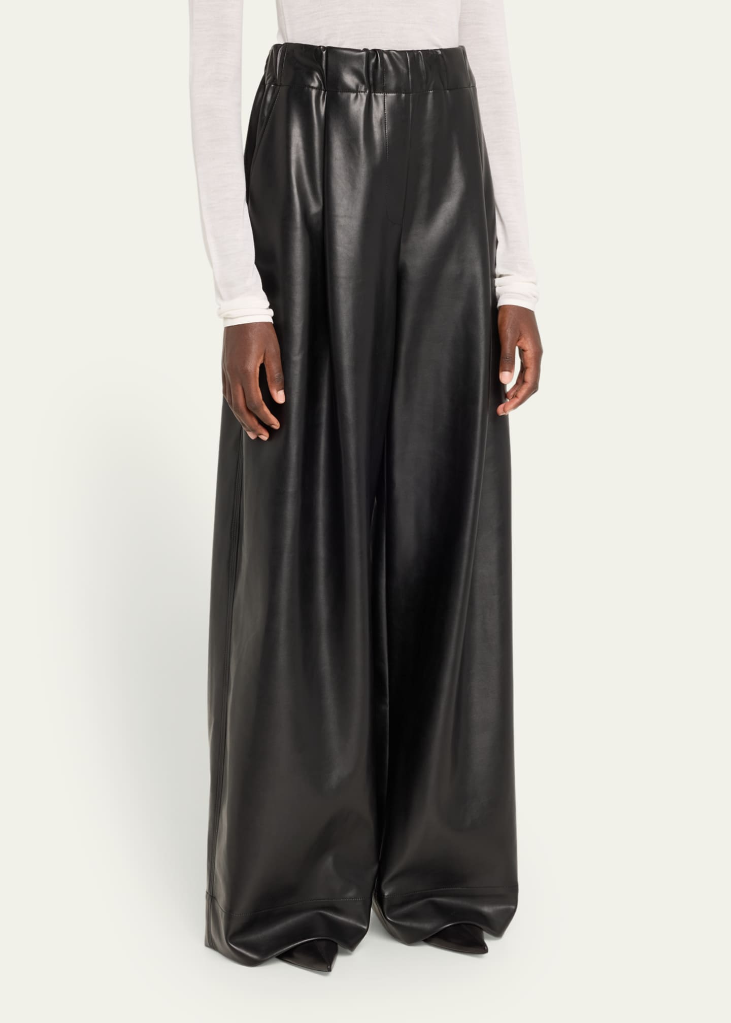 A.L.C. Jones Wide-Leg Leather Pants - Bergdorf Goodman