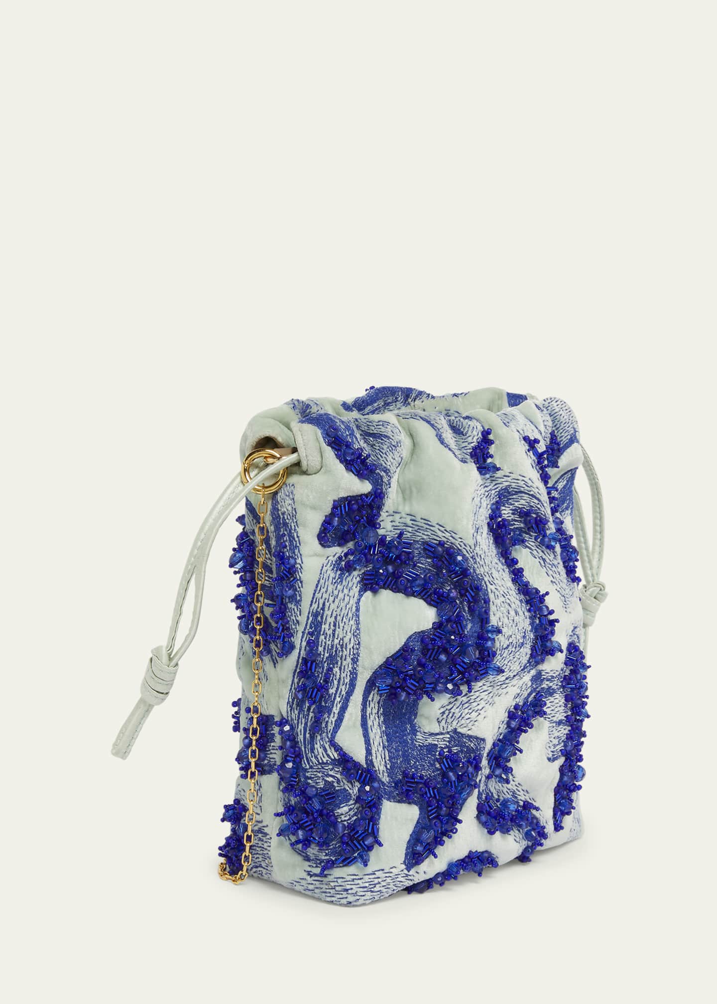 Dries Van Noten Cloud Small Leather Drawstring Bag - Bergdorf Goodman
