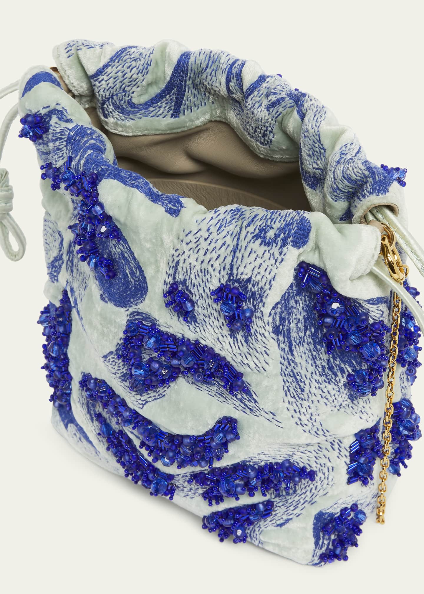 Dries Van Noten Cloud Small Leather Drawstring Bag - Bergdorf Goodman
