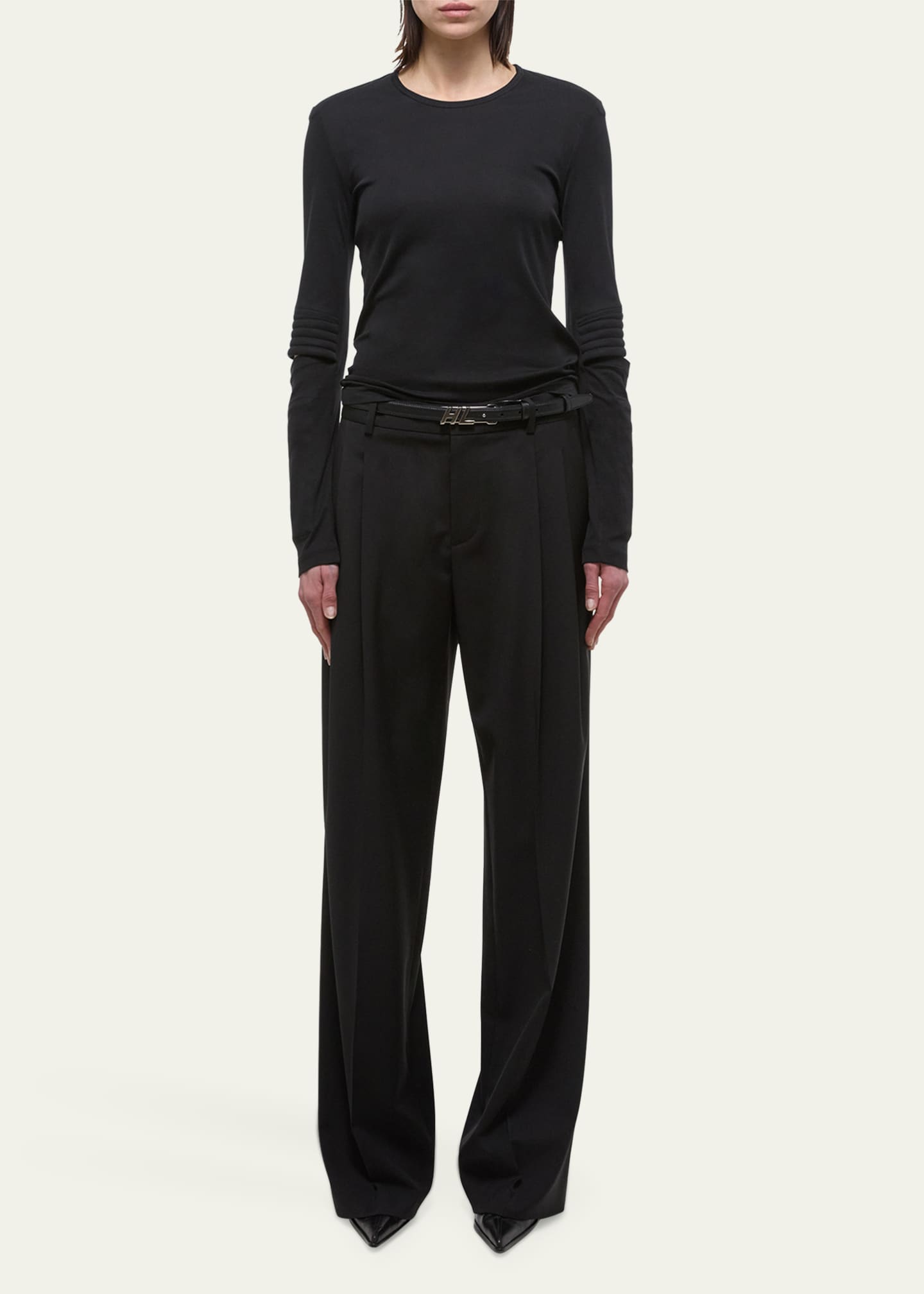 Helmut Lang Astro Cut-Out Crewneck Top - Bergdorf Goodman