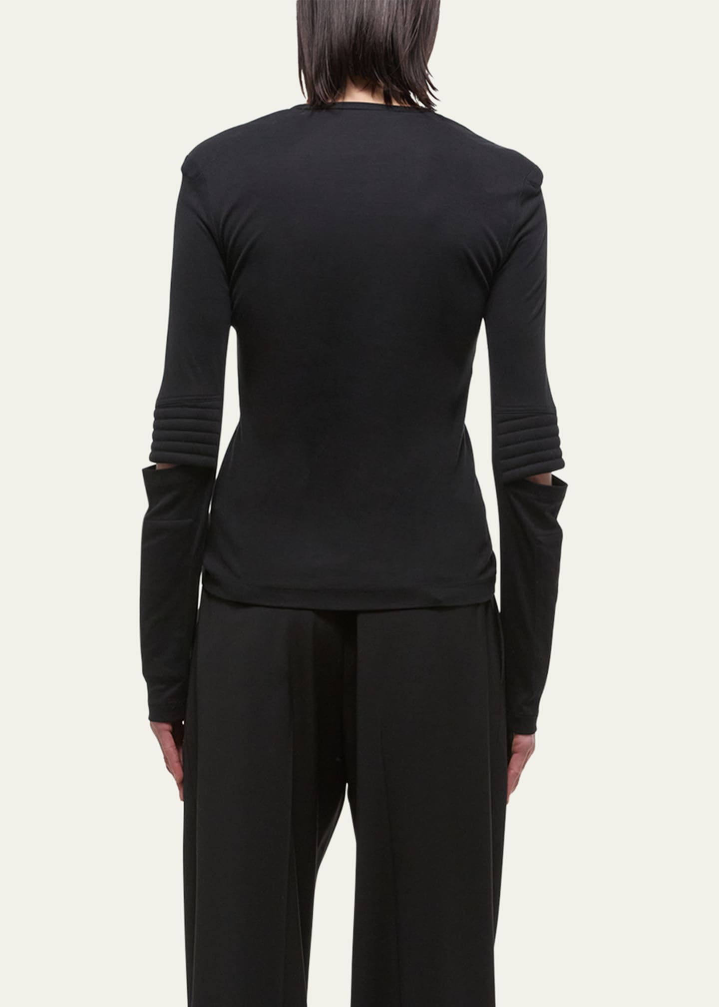 Helmut Lang Astro Cut-Out Crewneck Top - Bergdorf Goodman