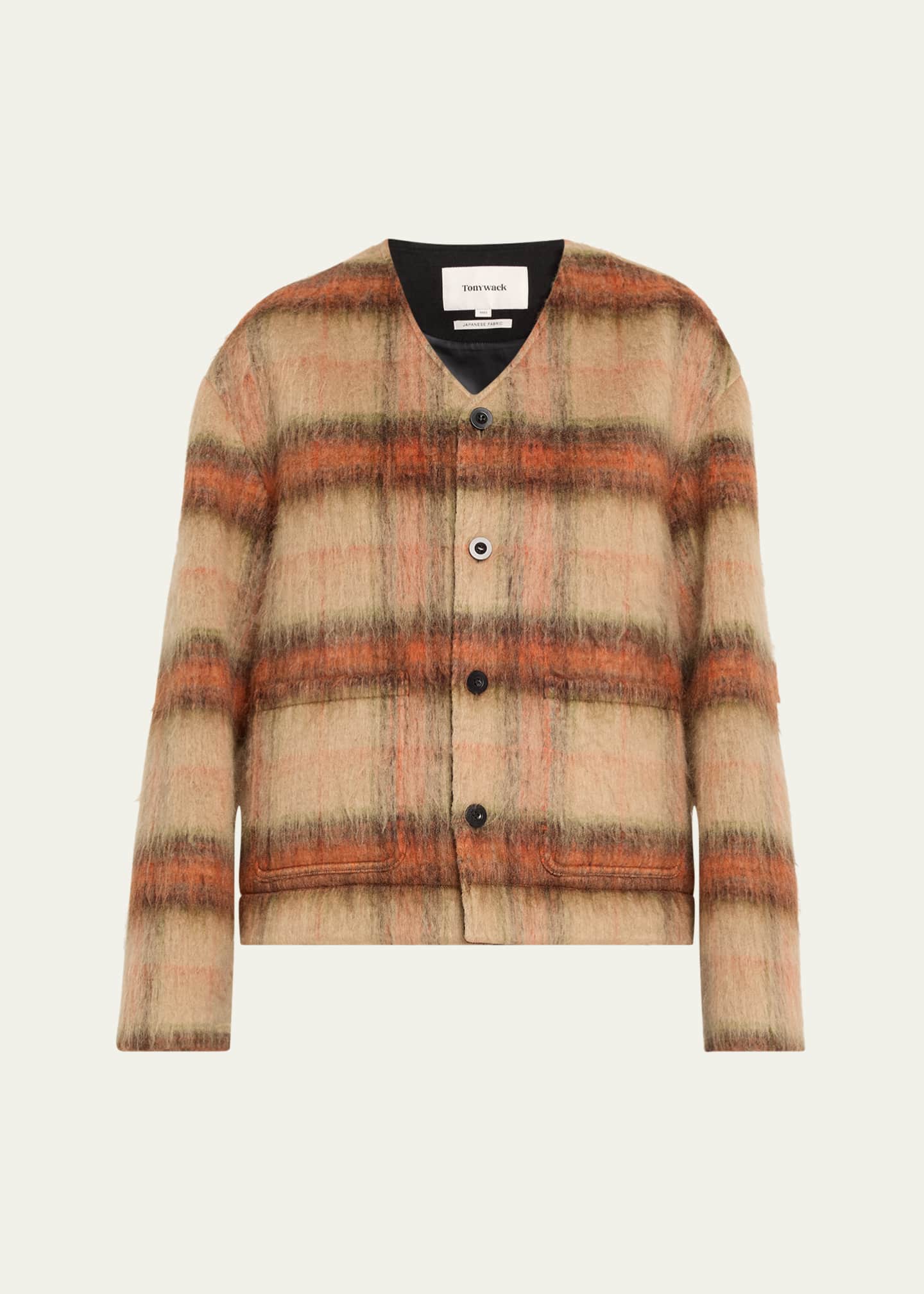 TONYWACK Check Wool-Blend Blouson Jacket - Bergdorf Goodman