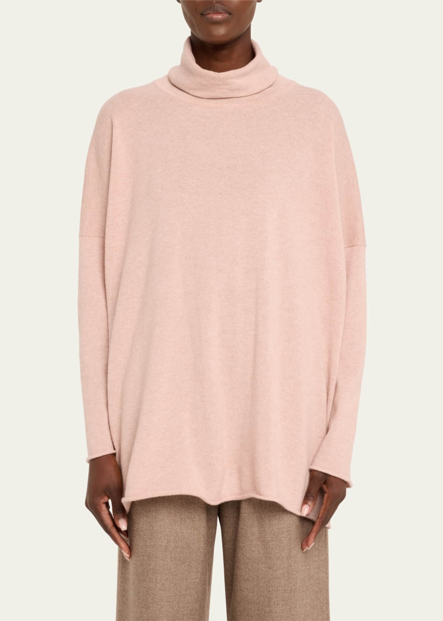 Eskandar Raw Edge Scrunch Neck Cashmere Top - Bergdorf Goodman