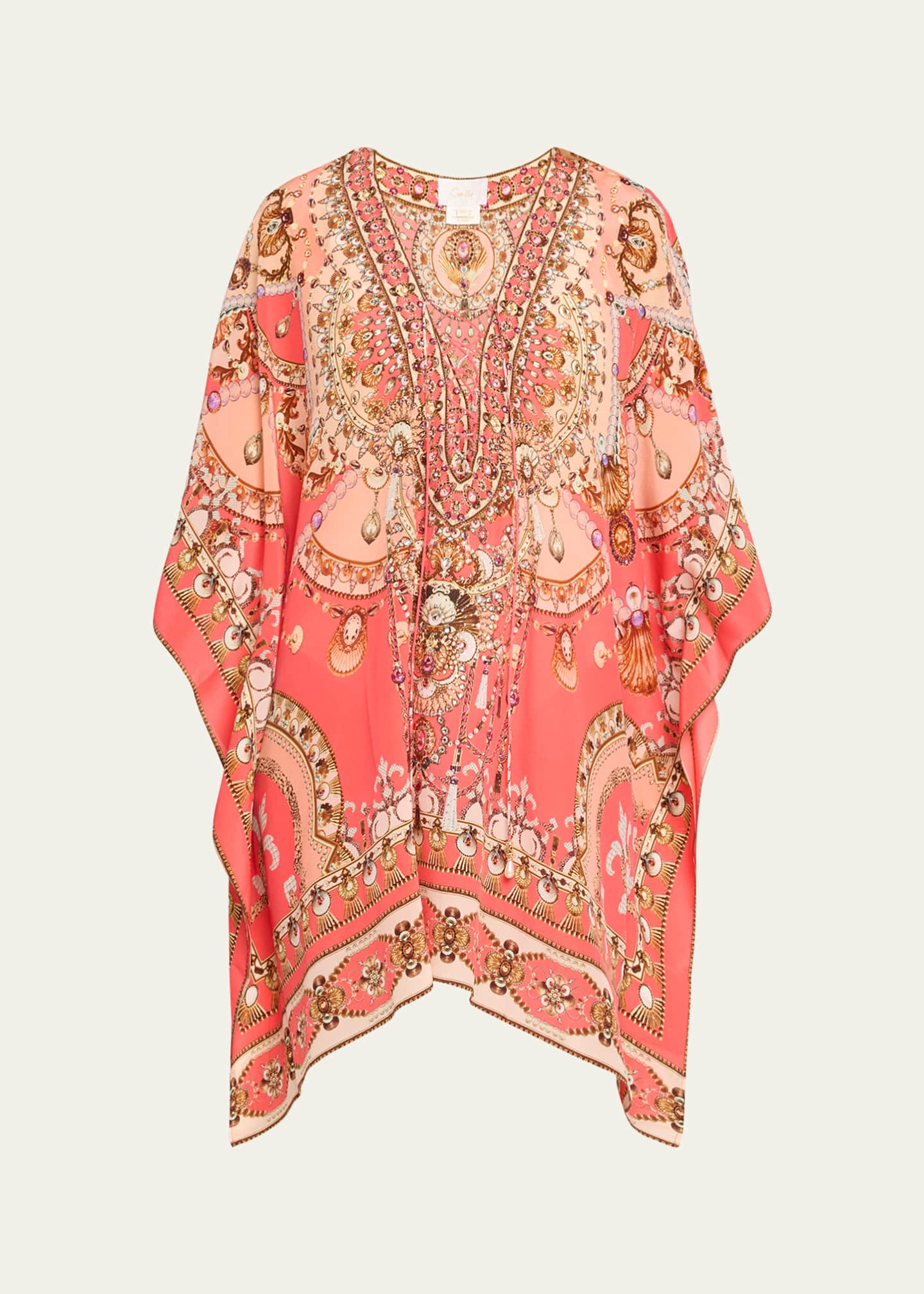 Camilla Shell Games Short Lace-Up Kaftan - Bergdorf Goodman