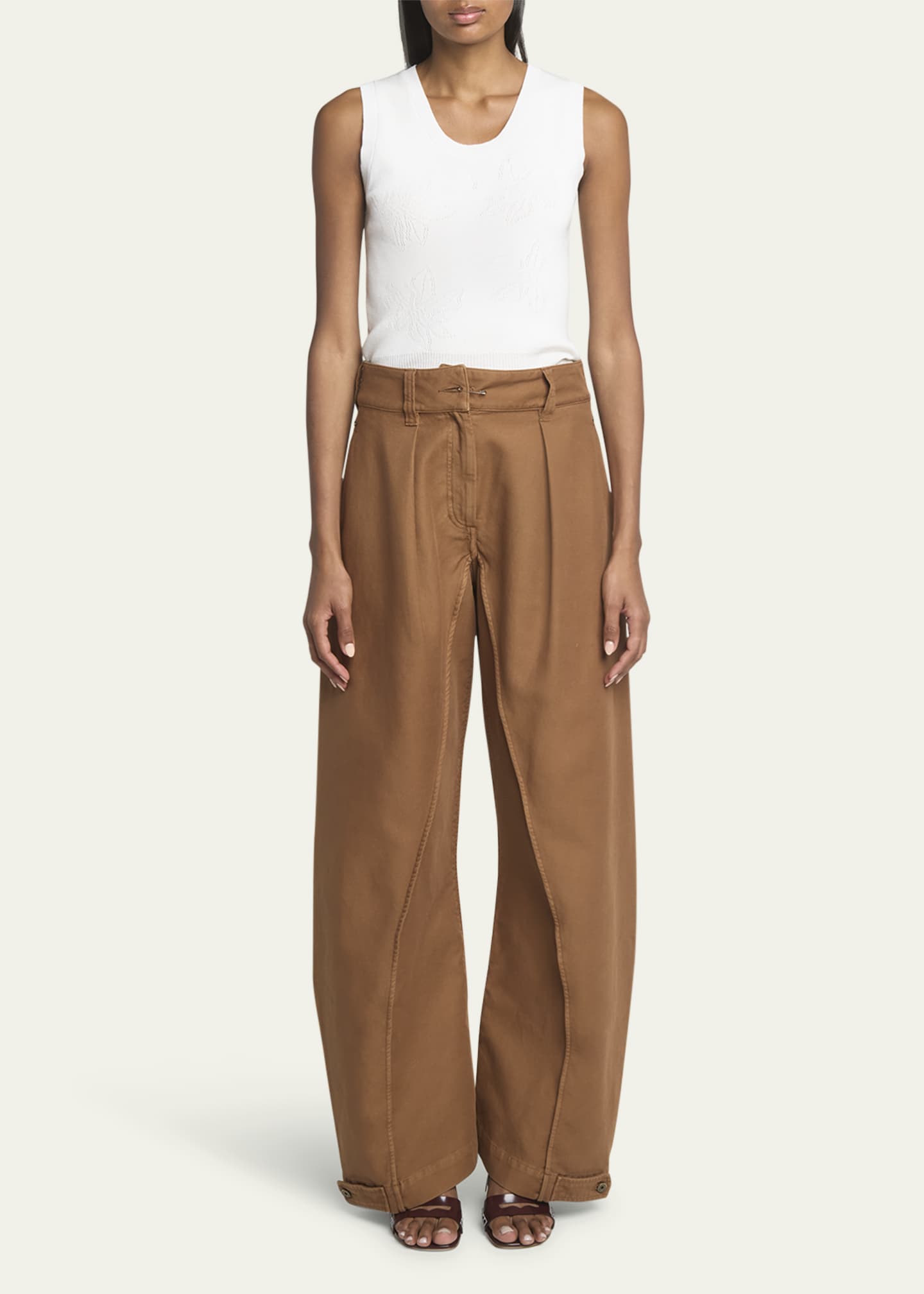 JW Anderson Twisted Seam Wide Leg Trousers - Bergdorf Goodman