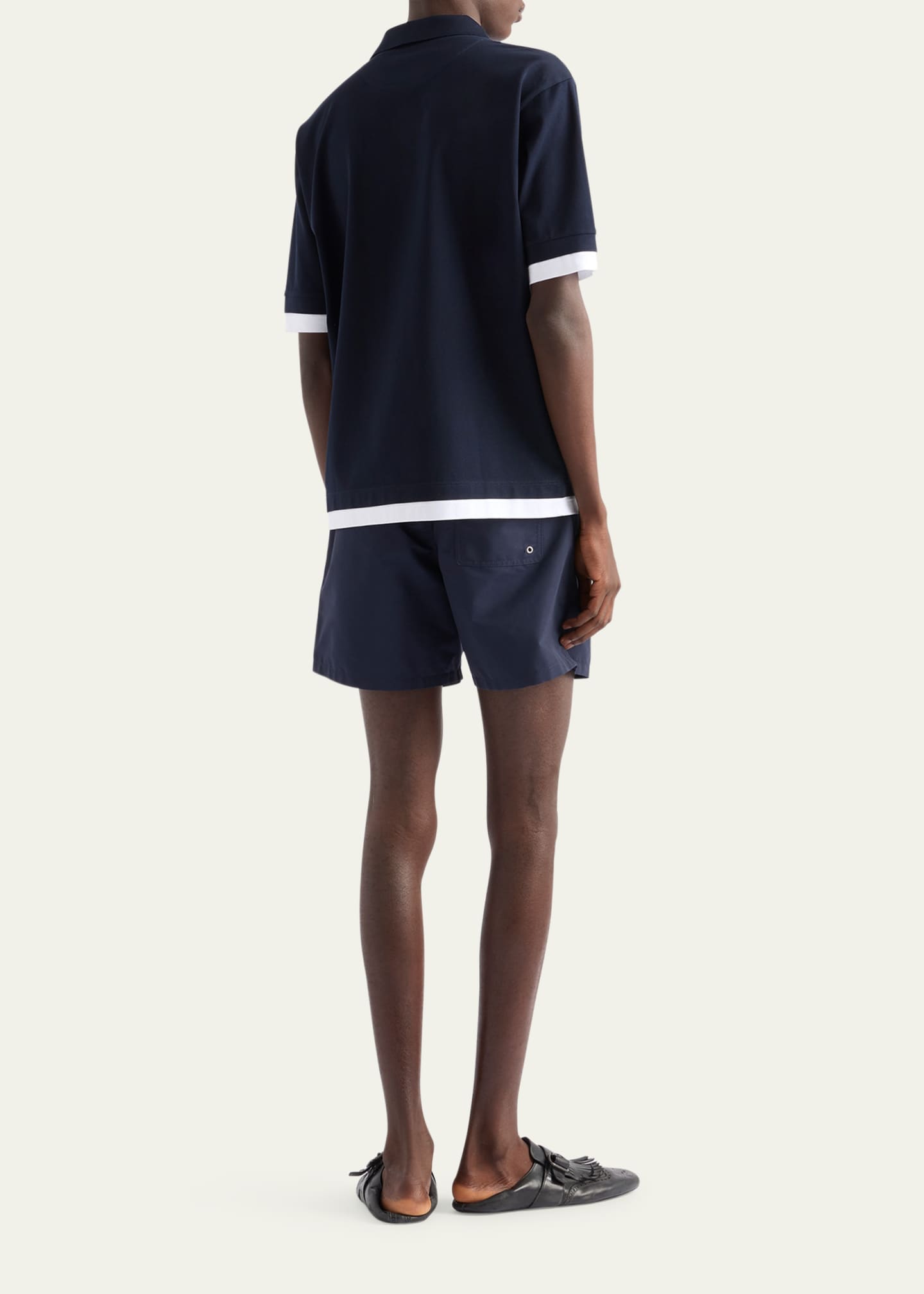 Prada Men's Double-Layer Polo Shirt - Bergdorf Goodman