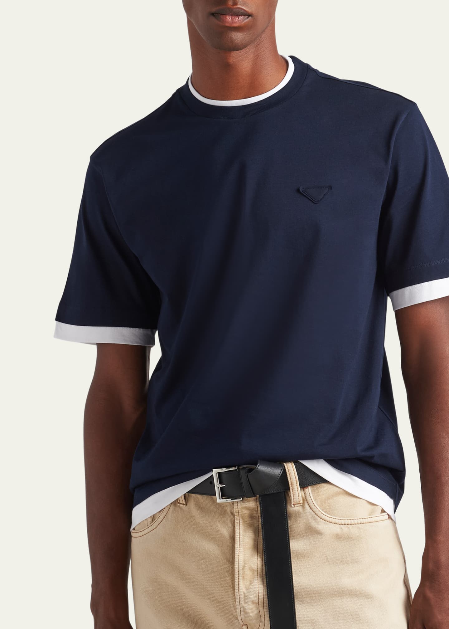 Prada Men's Double-Layer T-Shirt - Bergdorf Goodman