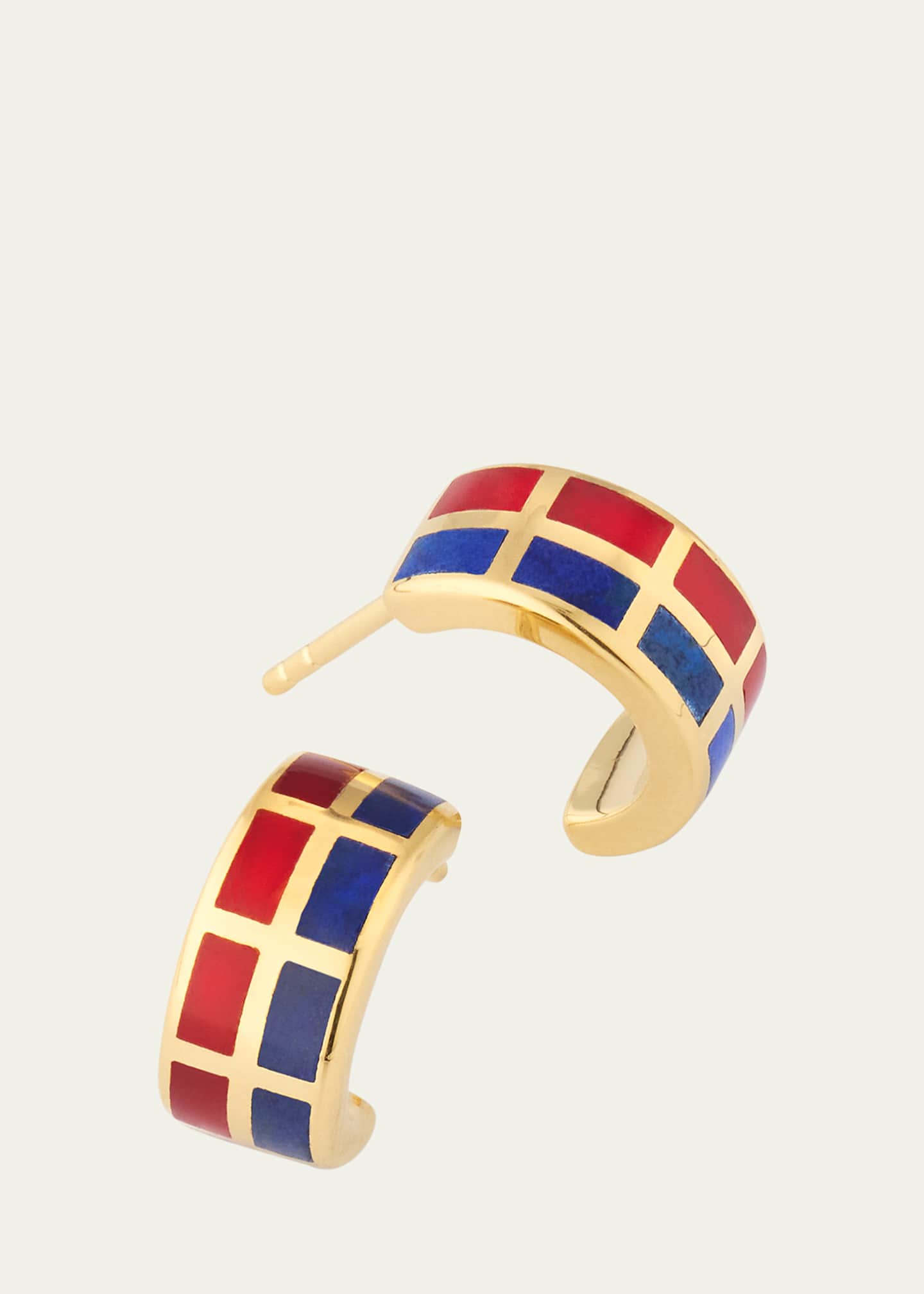 Jan Leslie Dash Rectangle Gemstone Huggie Earrings - Bergdorf Goodman
