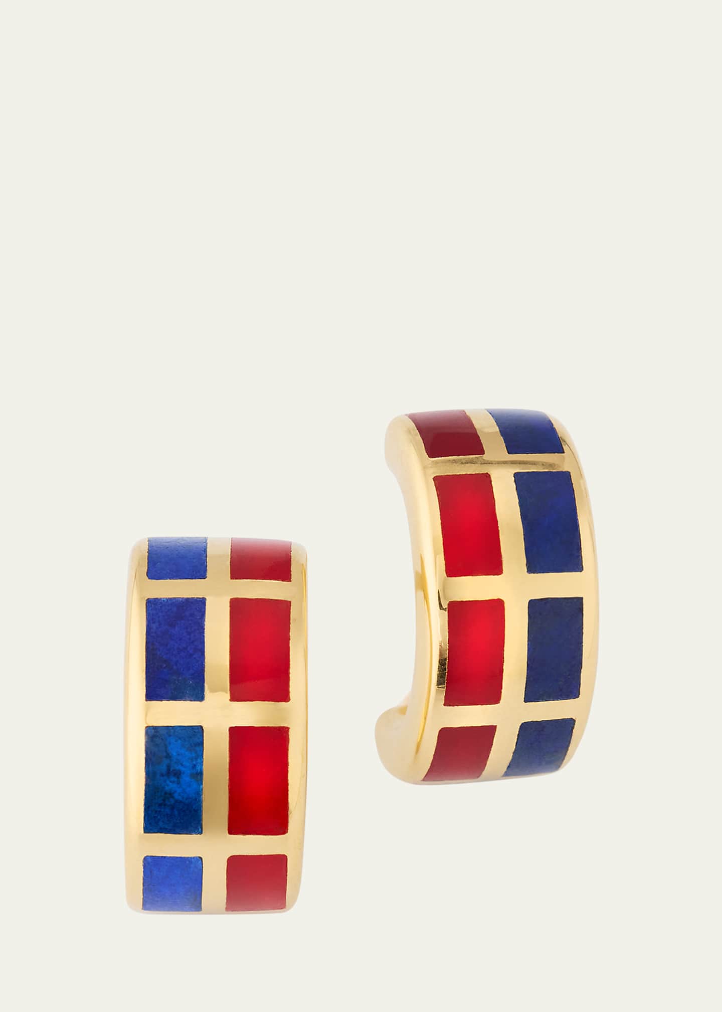 Jan Leslie Dash Rectangle Gemstone Huggie Earrings - Bergdorf Goodman