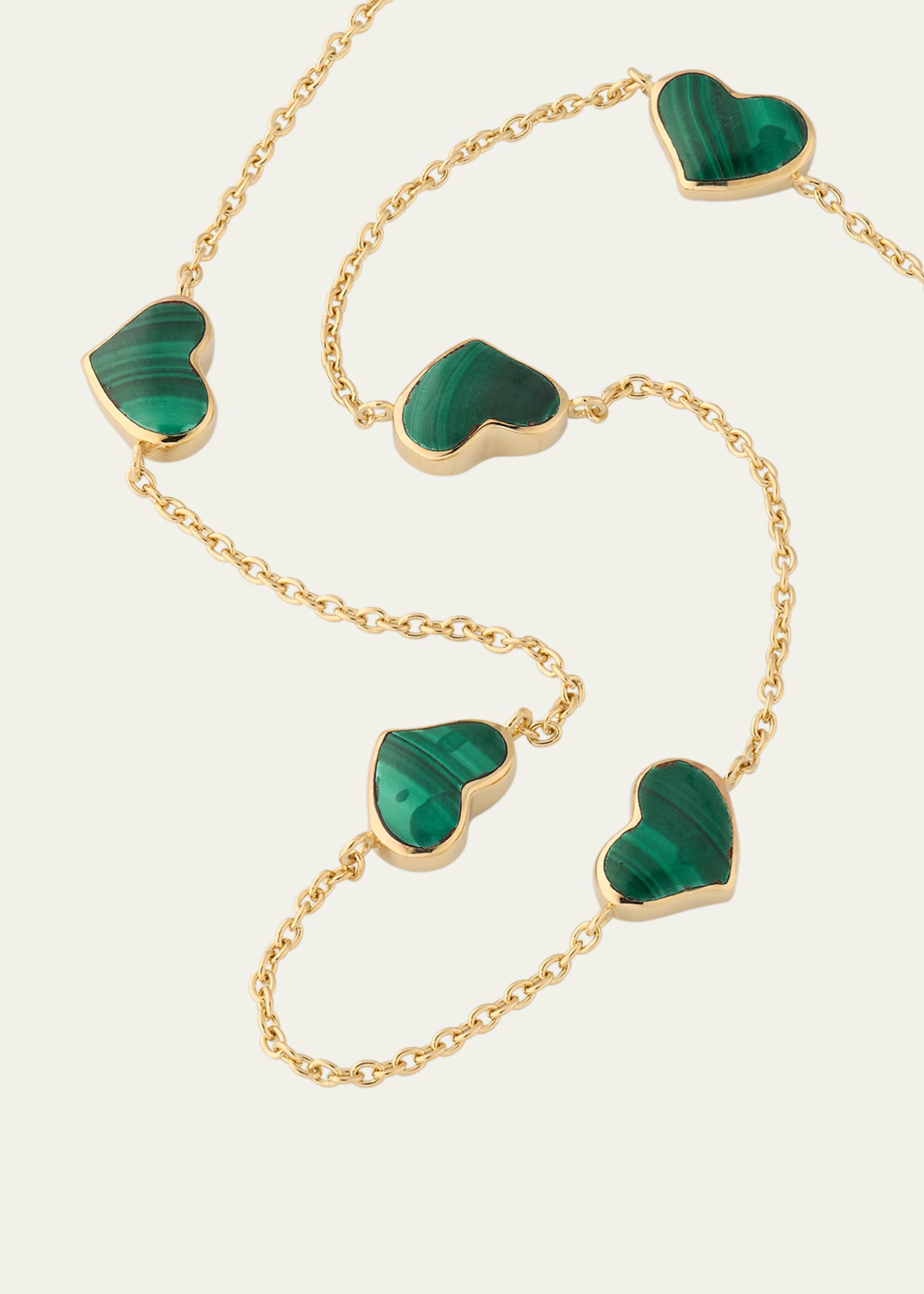 Jan Leslie 18K Gold Plated 5 Station Heart Necklace, 30"L - Bergdorf ...