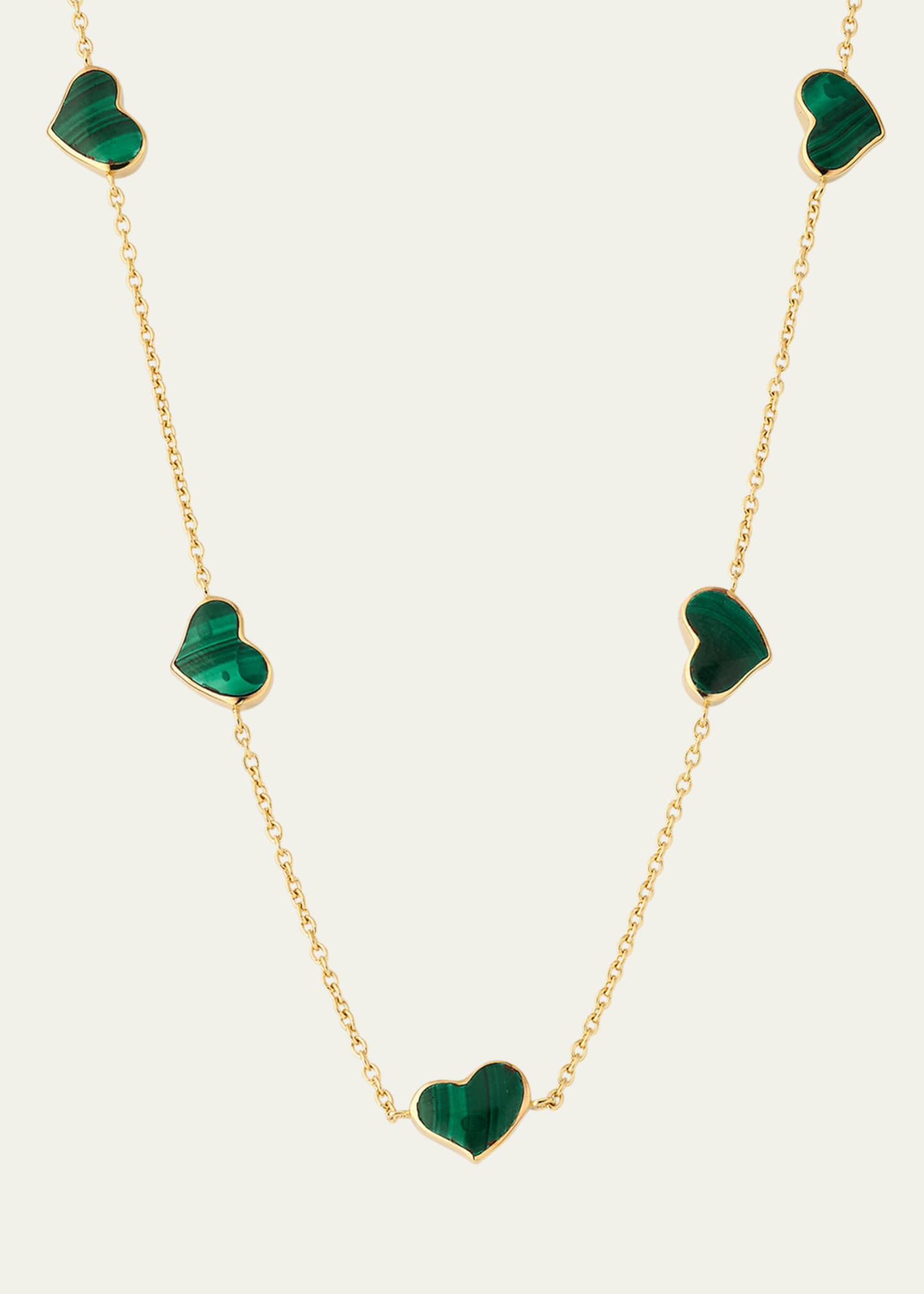 Jan Leslie 18K Gold Plated 5 Station Heart Necklace, 30"L - Bergdorf ...