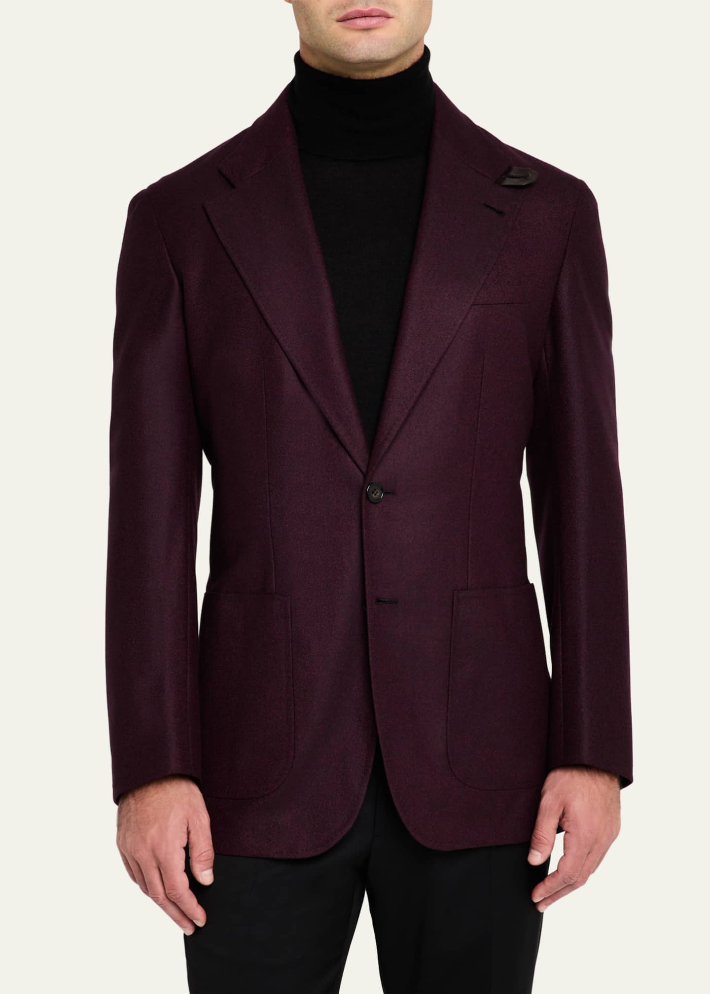 Brioni Men's Wool-Silk Twill Sport Coat - Bergdorf Goodman