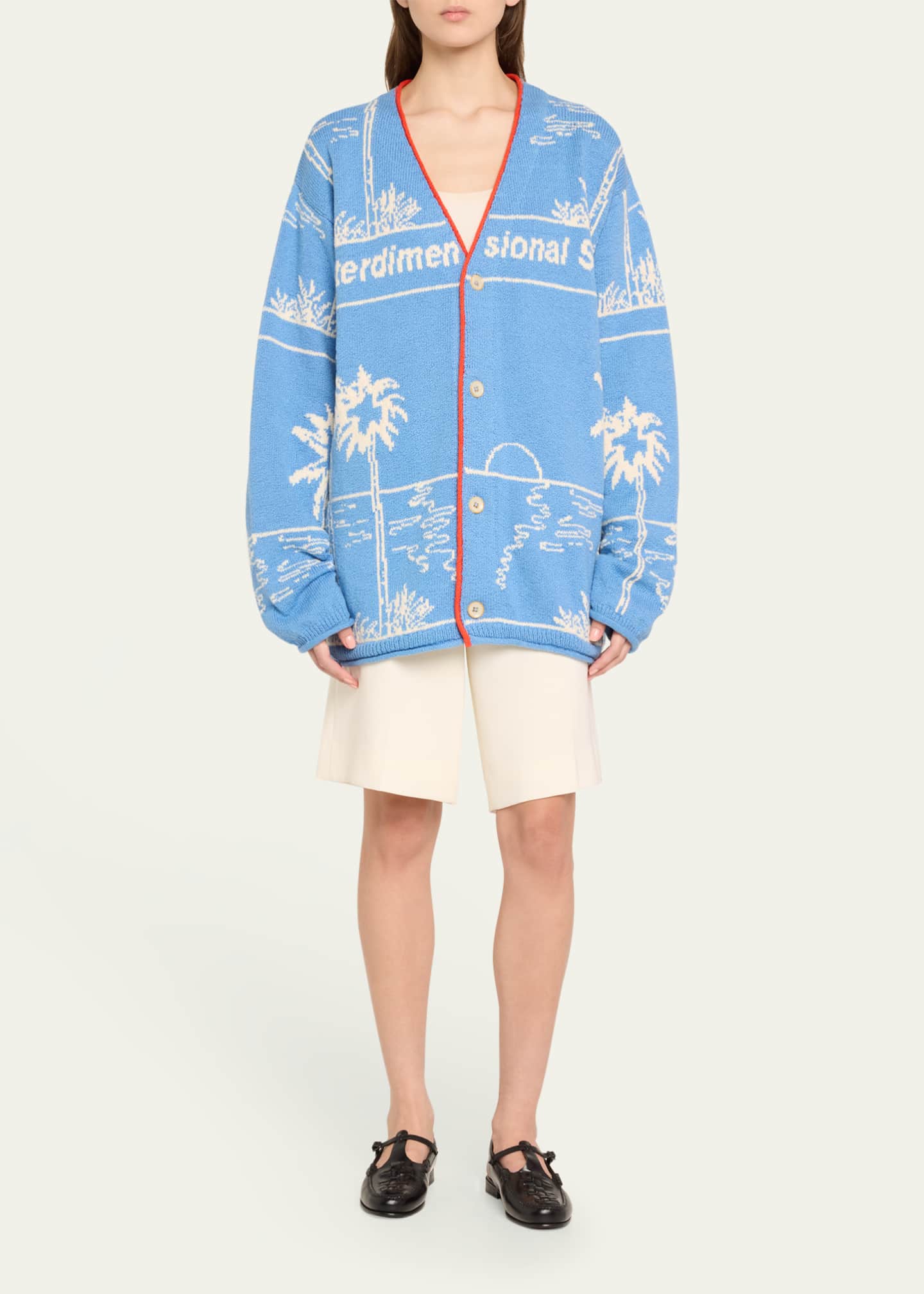 The Elder Statesman Men's Interdimensional Surf Intarsia Cardigan ...