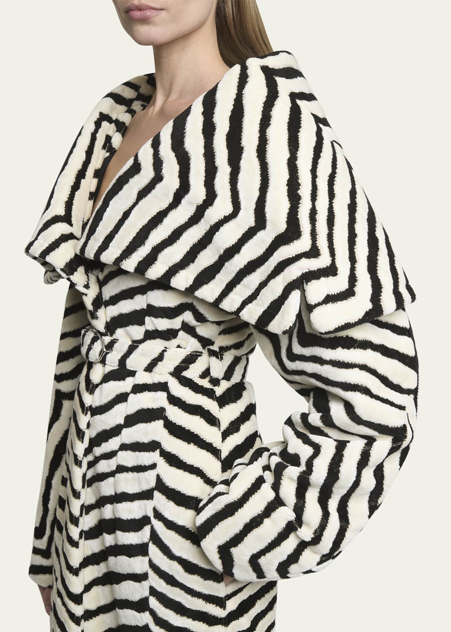 Jacquemus Caruso Zebra Long Belted Coat - Bergdorf Goodman