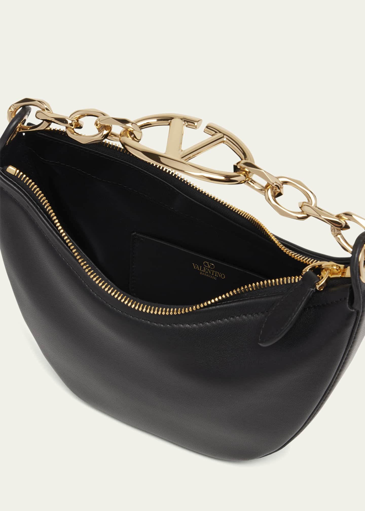 Valentino Garavani VLOGO Mini Moon Calfskin Top-Handle Bag - Bergdorf ...