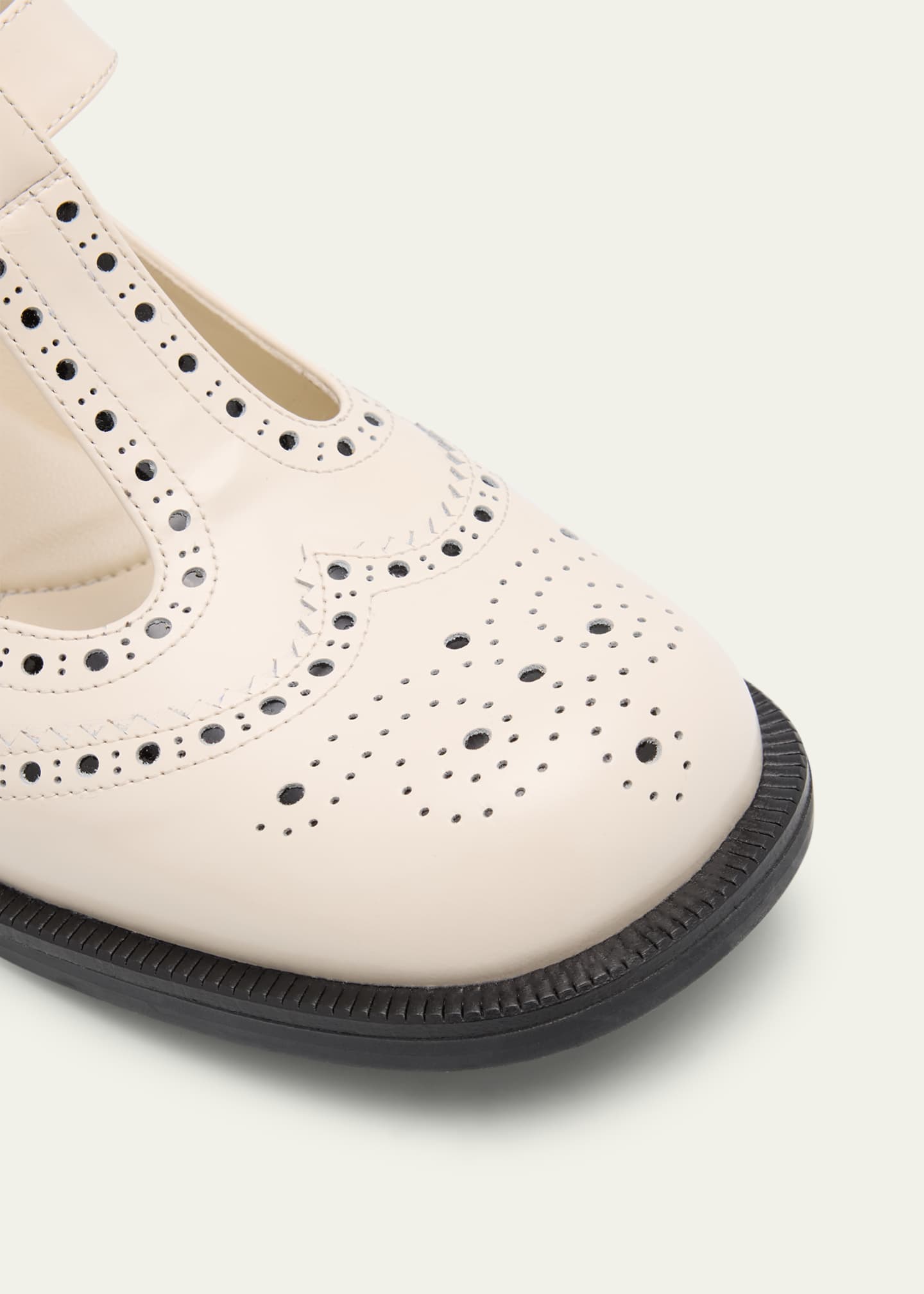 Miu Miu Perforated Leather Mary Jane Loafers - Bergdorf Goodman