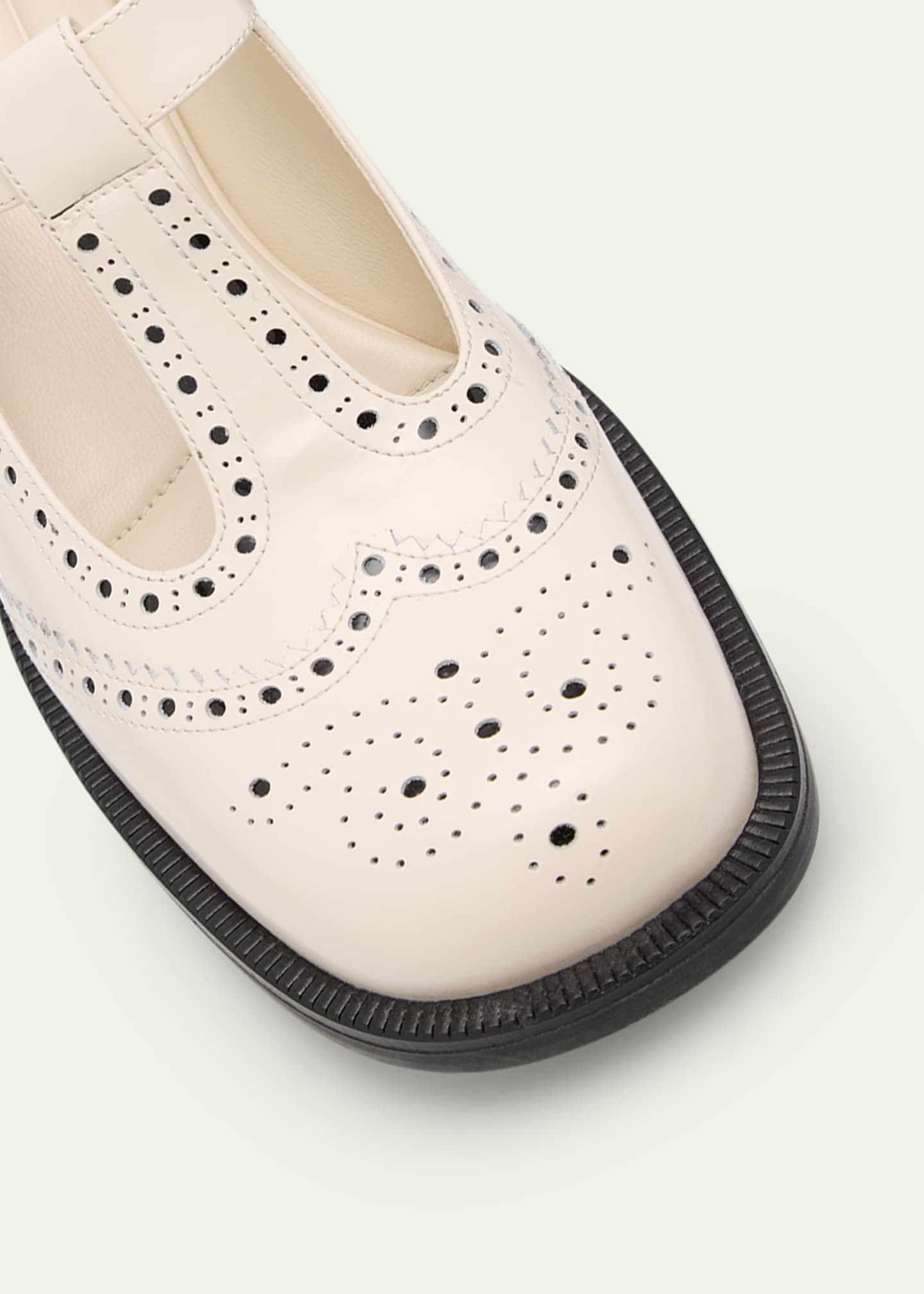 Miu Miu Perforated Leather Mary Jane Loafers - Bergdorf Goodman
