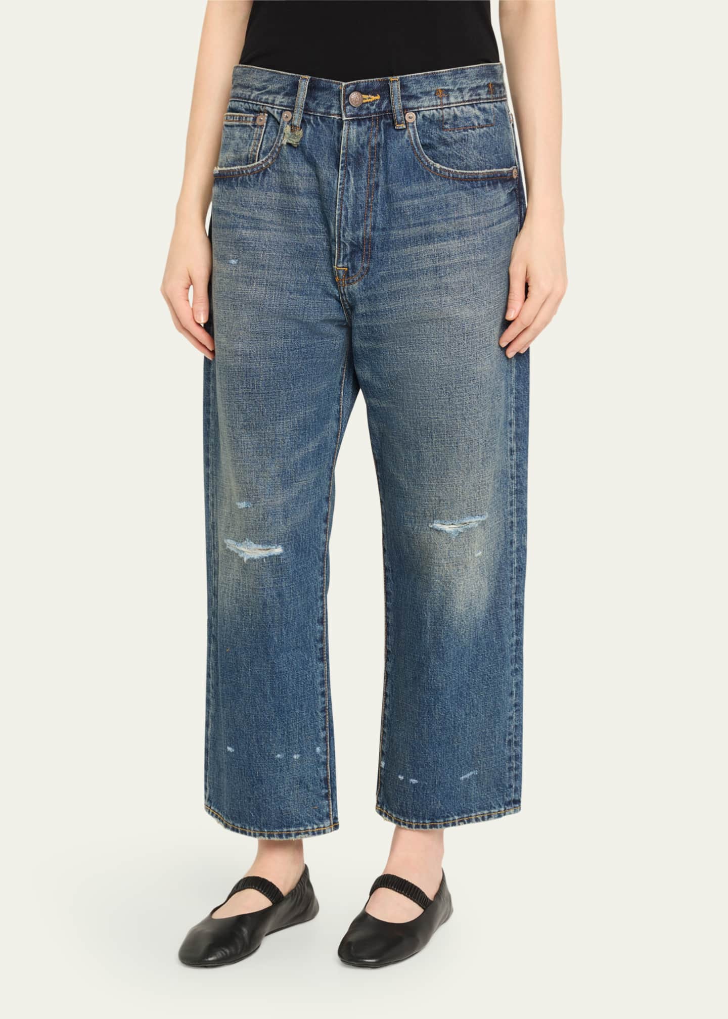 R13 X-Boyfriend Cropped Jeans - Bergdorf Goodman