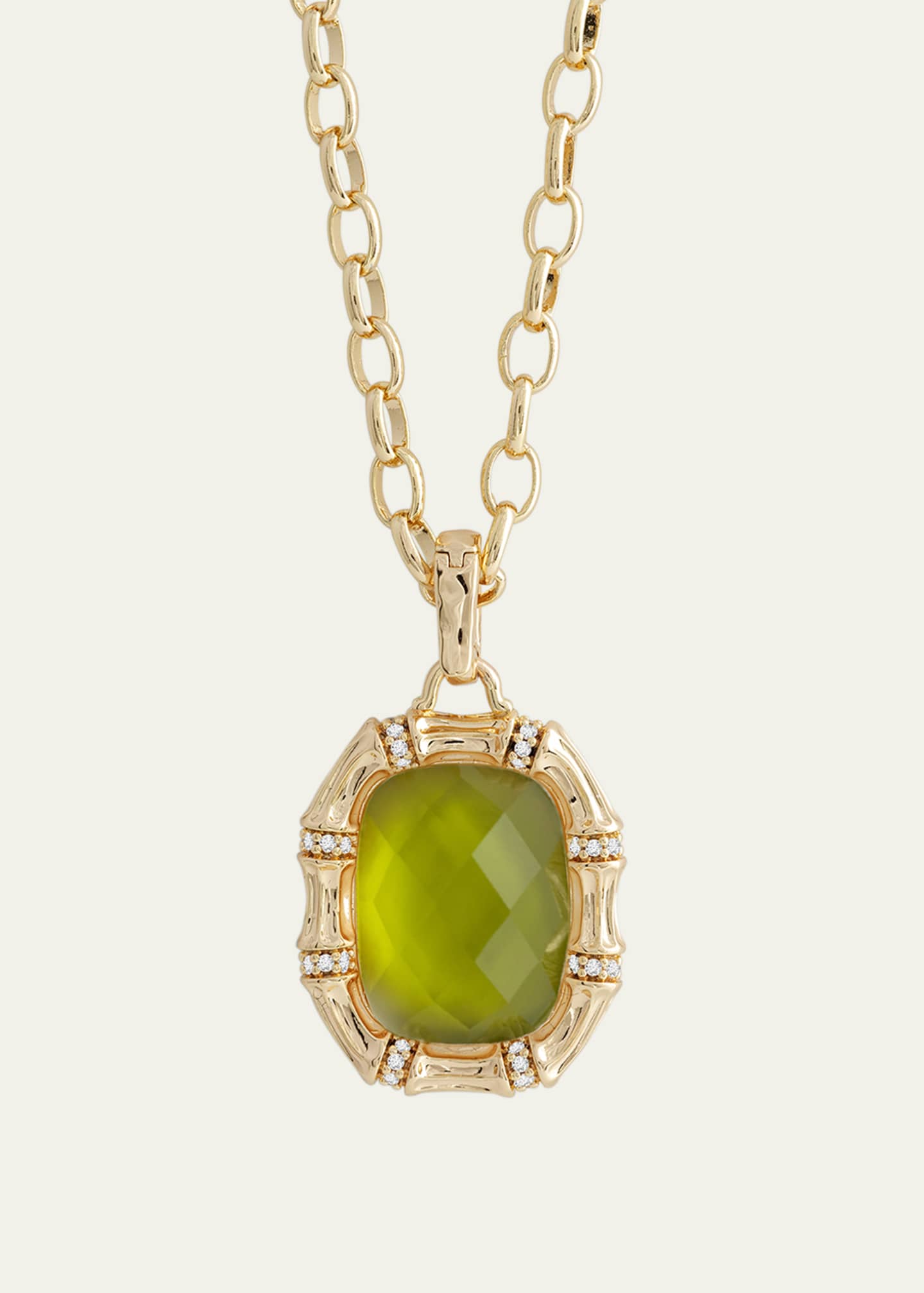 Anabel Aram Jewelry Bamboo with Stone Pendant Necklace - Bergdorf Goodman