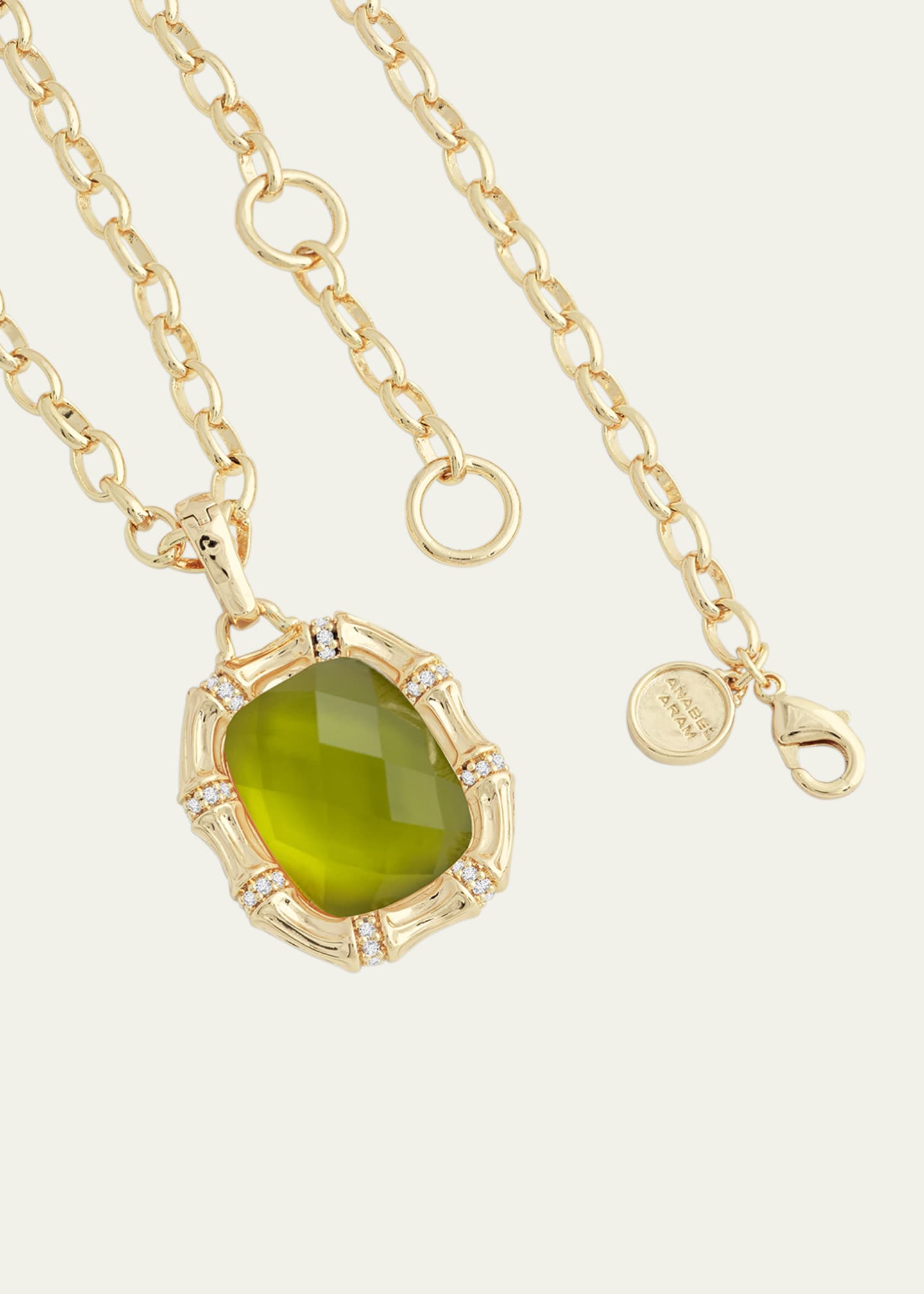 Anabel Aram Jewelry Bamboo with Stone Pendant Necklace - Bergdorf Goodman