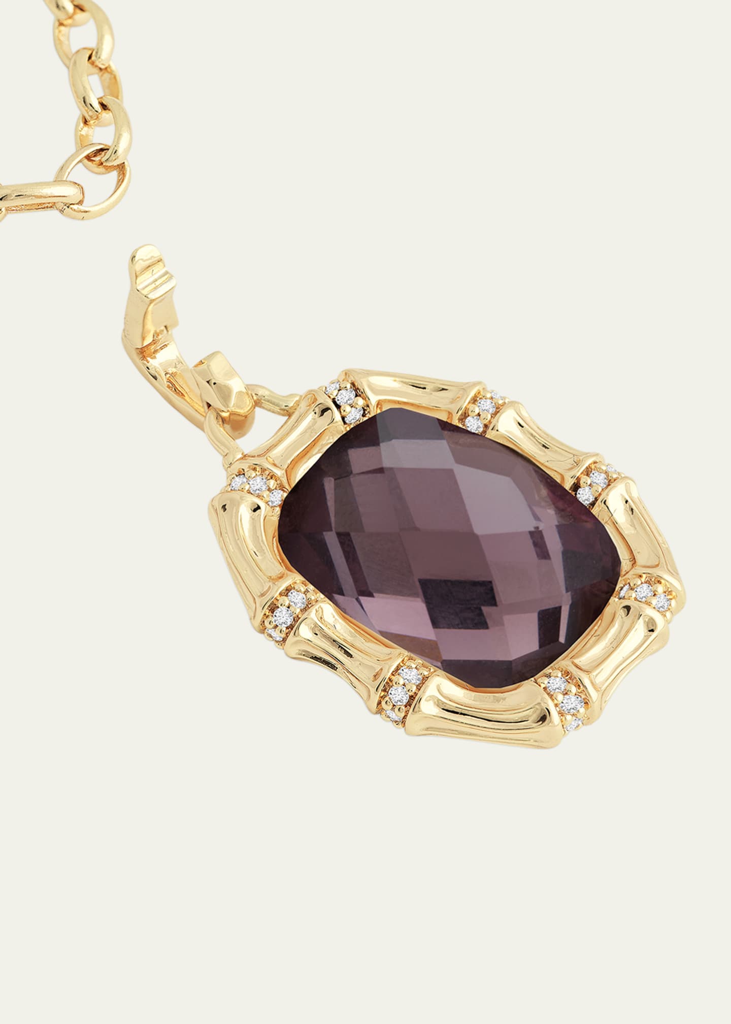 Anabel Aram Jewelry Bamboo with Stone Pendant Necklace - Bergdorf Goodman