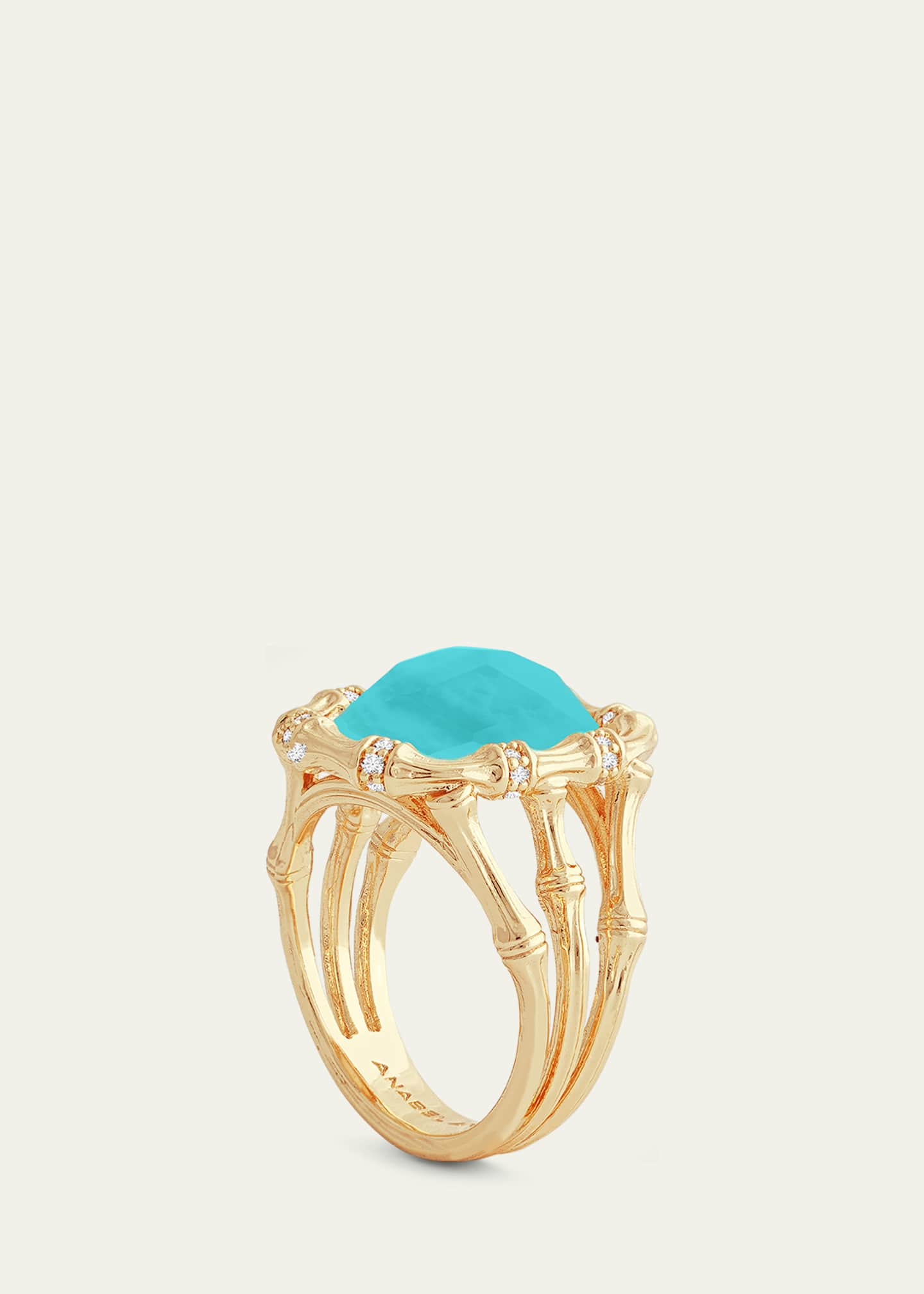Anabel Aram Jewelry Bamboo with Stone Ring - Bergdorf Goodman