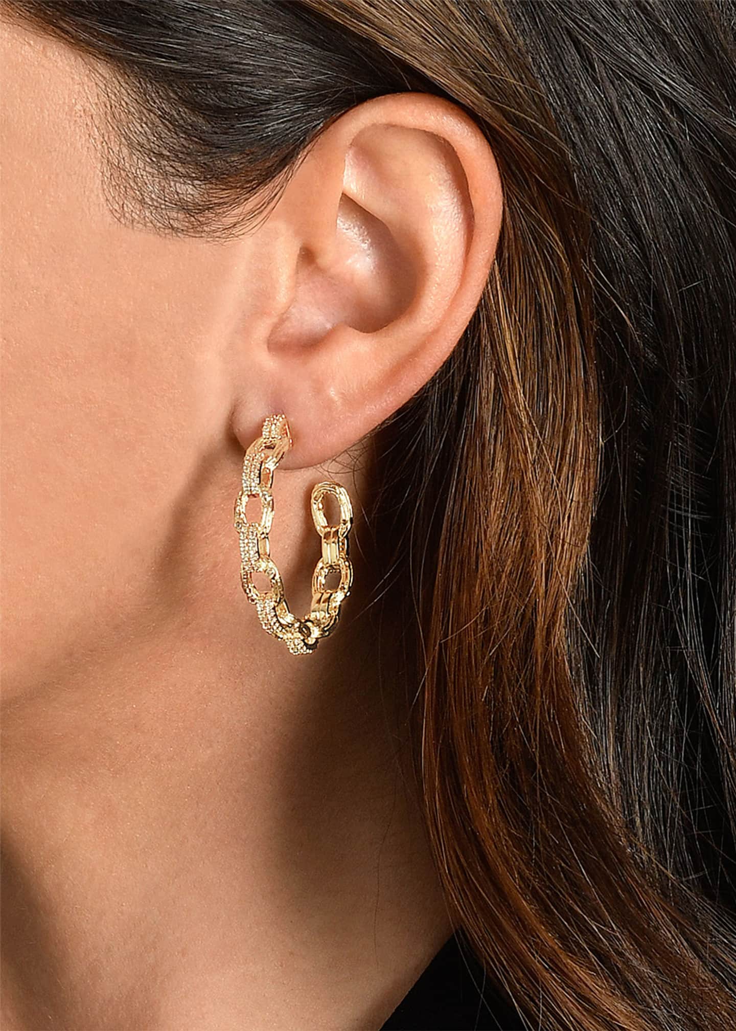 Anabel Aram Jewelry Enchanted Forest Chain Hoop Earrings - Bergdorf Goodman