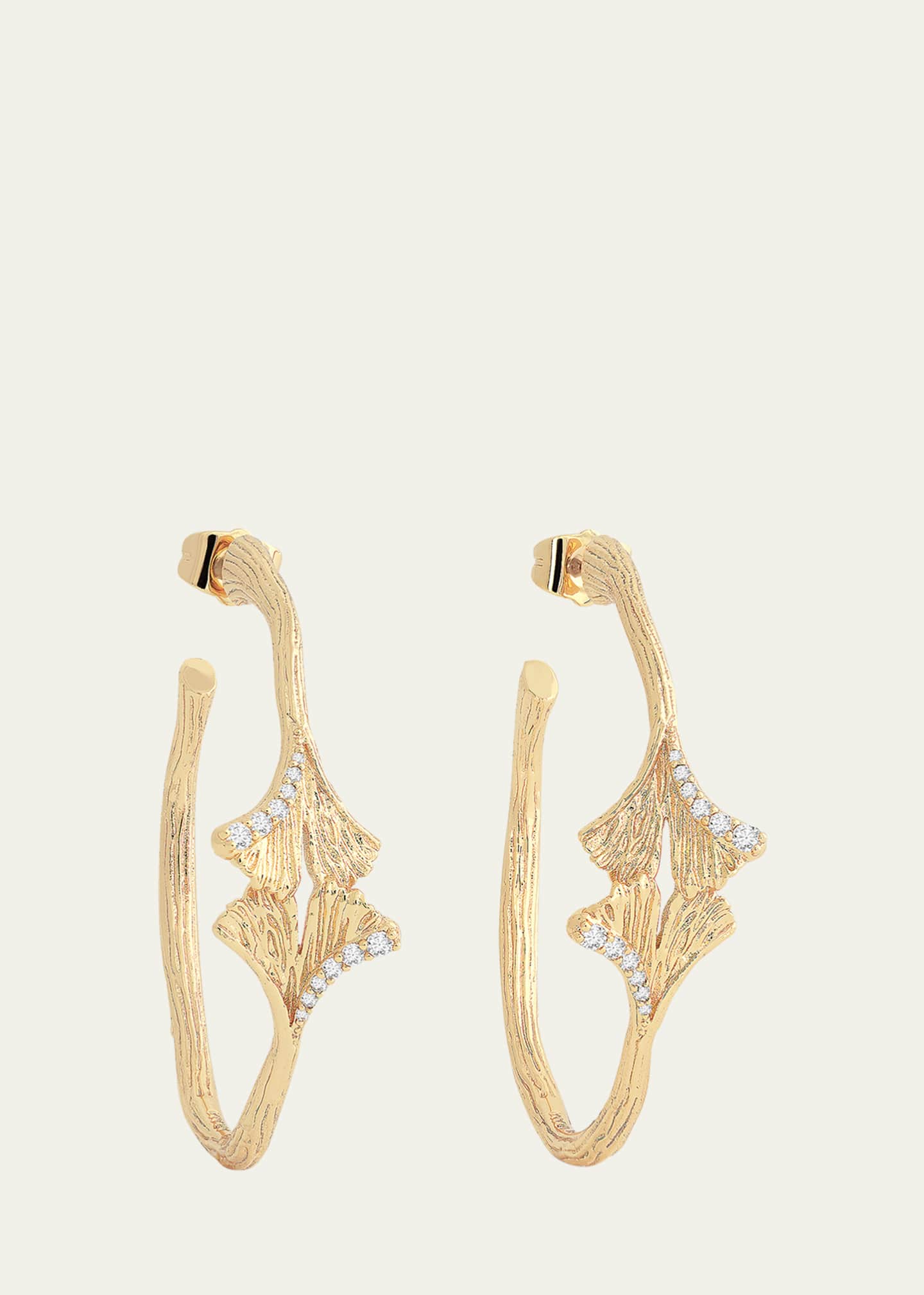 Anabel Aram Jewelry Ginkgo Hoop Earrings - Bergdorf Goodman