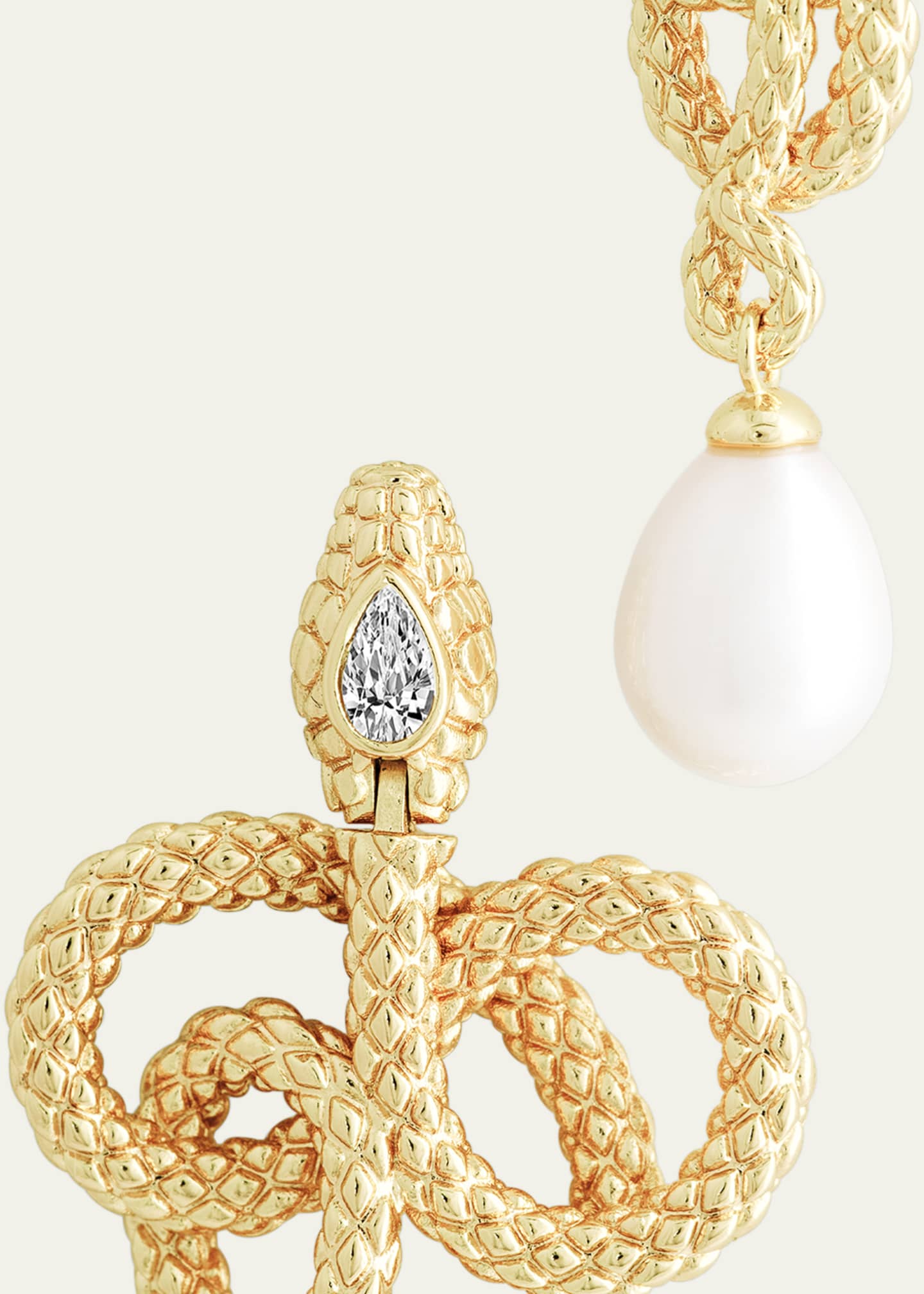 Anabel Aram Jewelry Serpent Pearl Drop Earrings - Bergdorf Goodman