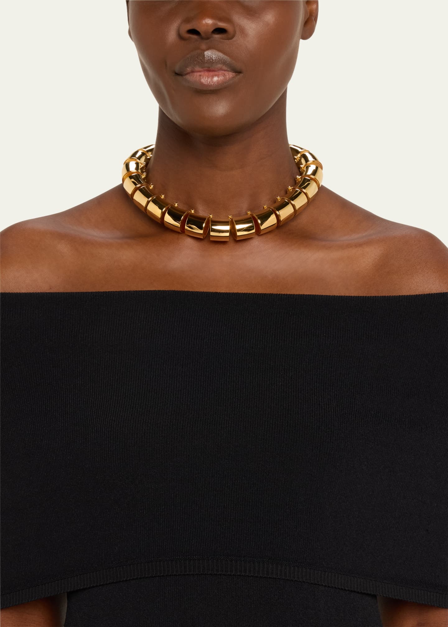ALAIA Goldtone Coil Necklace - Bergdorf Goodman
